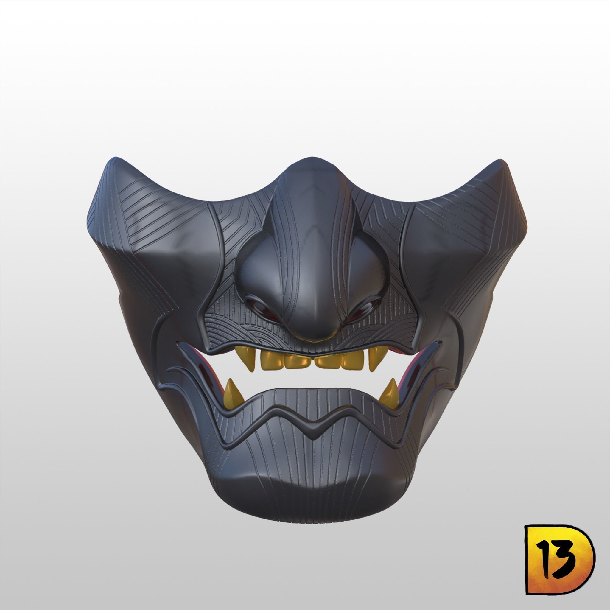 Samurai Mask Replica 3D model 3D printable | CGTrader