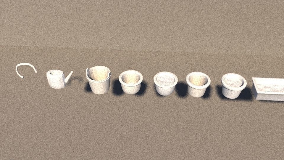 Garden printable set free 3D model 3D printable | CGTrader