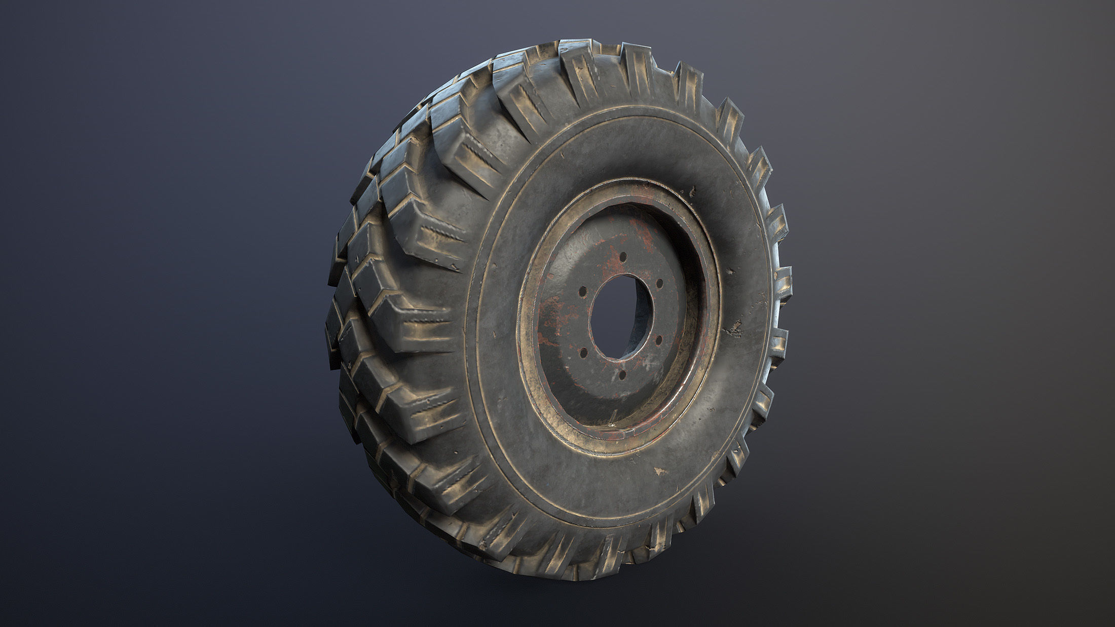 3D model BTR-40 APC and GAZ-63 Truck Wheel VR / AR / low-poly | CGTrader