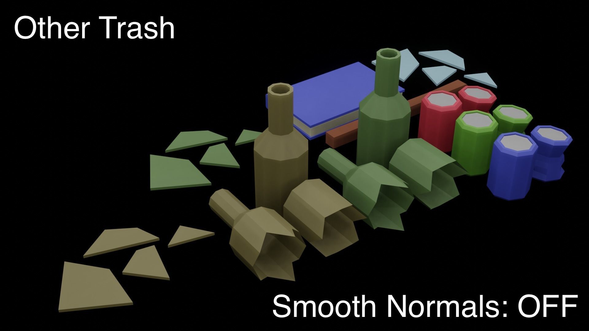 Low Poly Cartoon Trash Pack free VR / AR / low-poly 3D model | CGTrader
