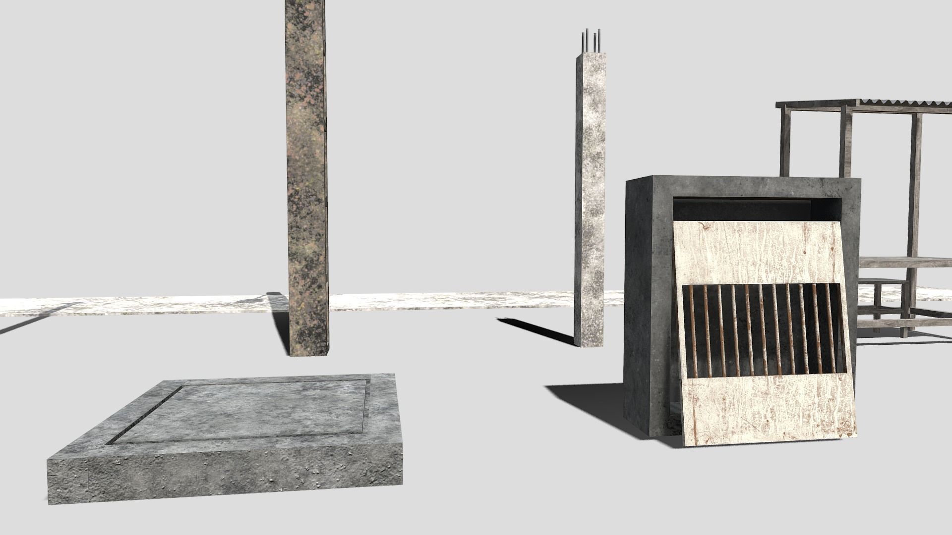 3D model Town Props VR / AR / low-poly | CGTrader