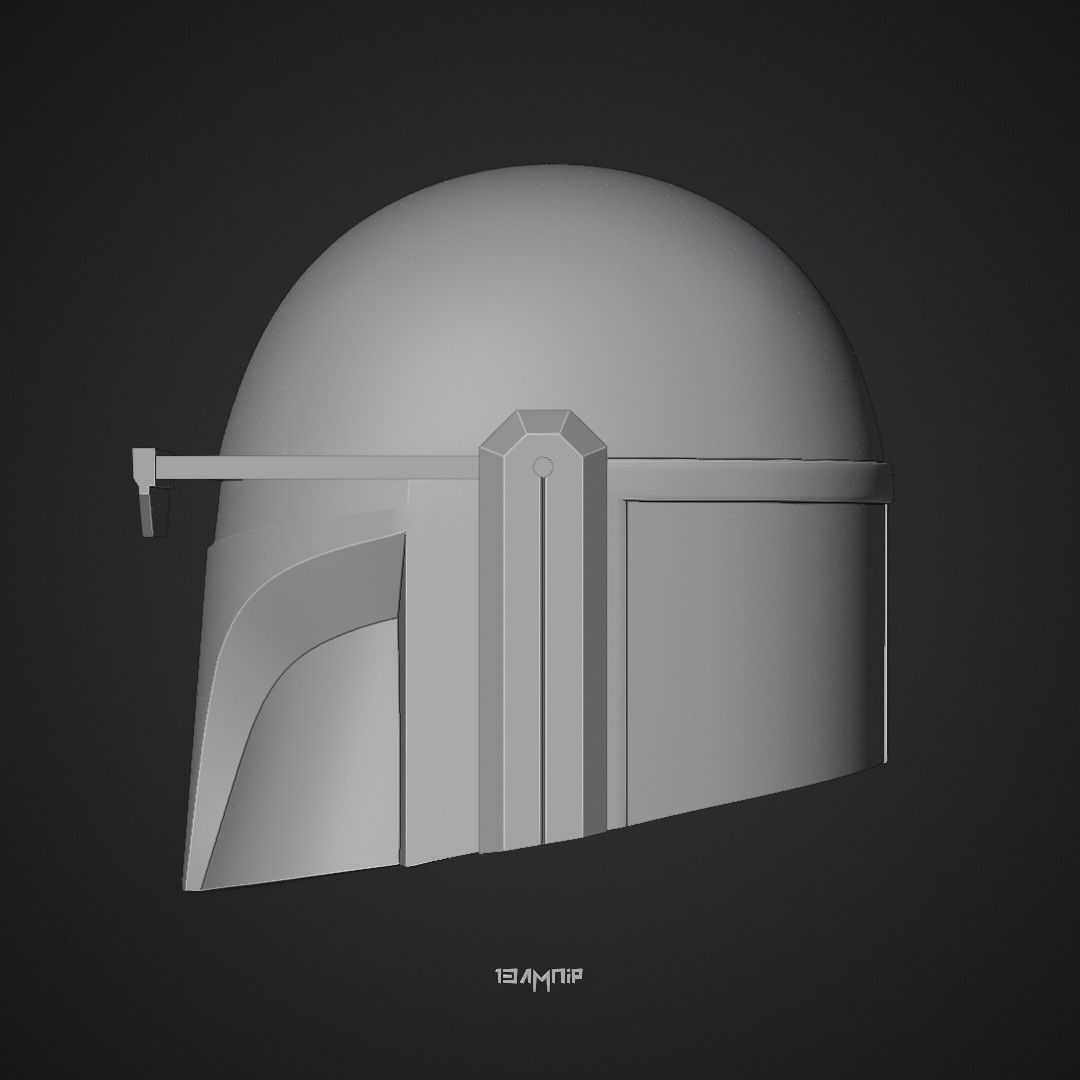 Custom Simple Mandalorian Helmet free 3D model 3D printable | CGTrader