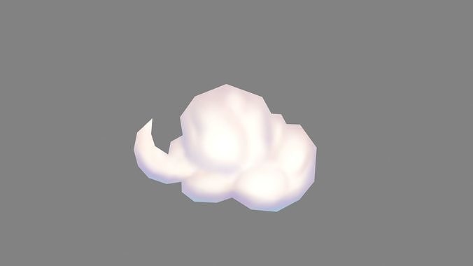 3D model Cartoon a cloud-3 VR / AR / low-poly | CGTrader