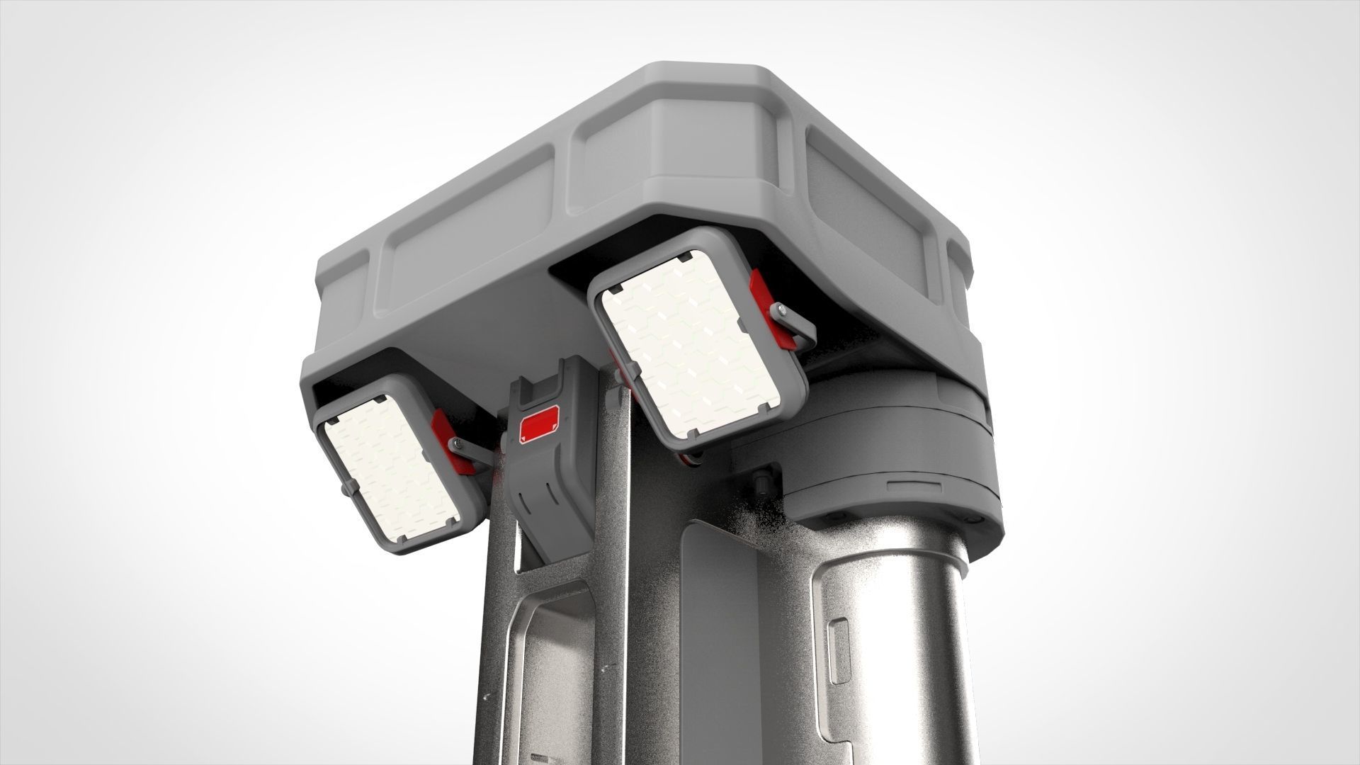 Sci fi street lighting 13 3D model | CGTrader