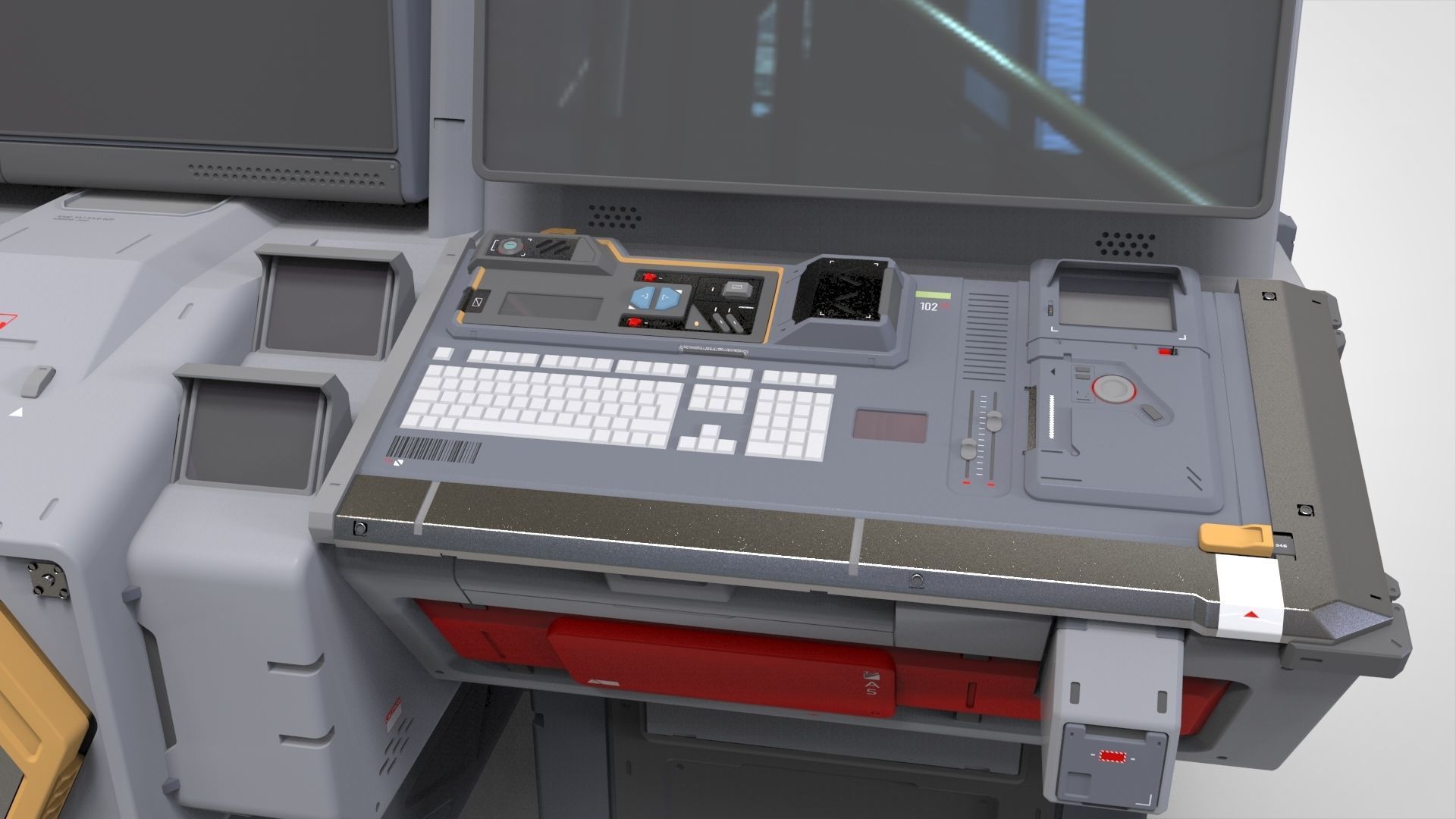 sci fi terminal 3 3D model | CGTrader