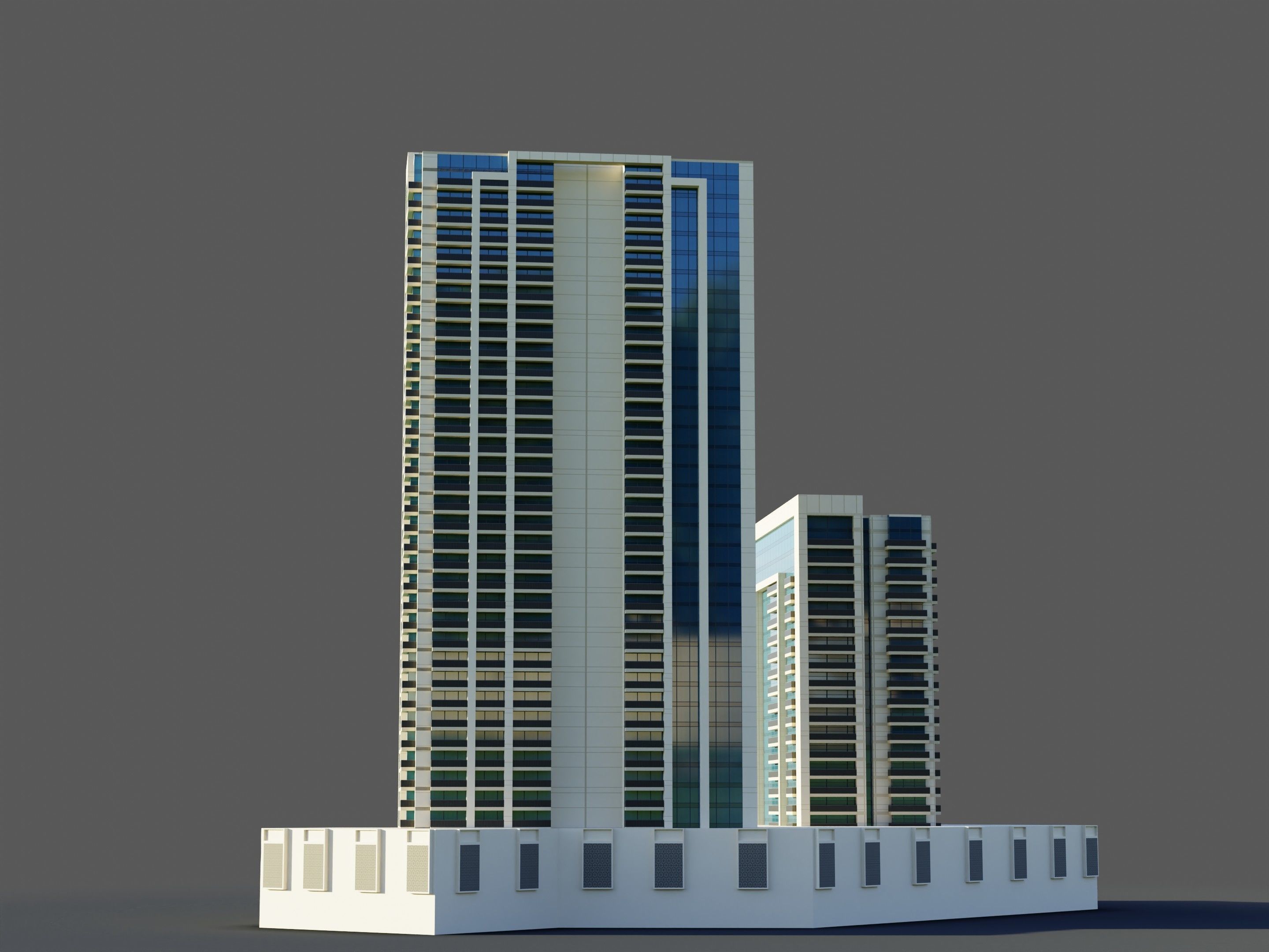 Boulevard crescent - Dubai 3D model | CGTrader
