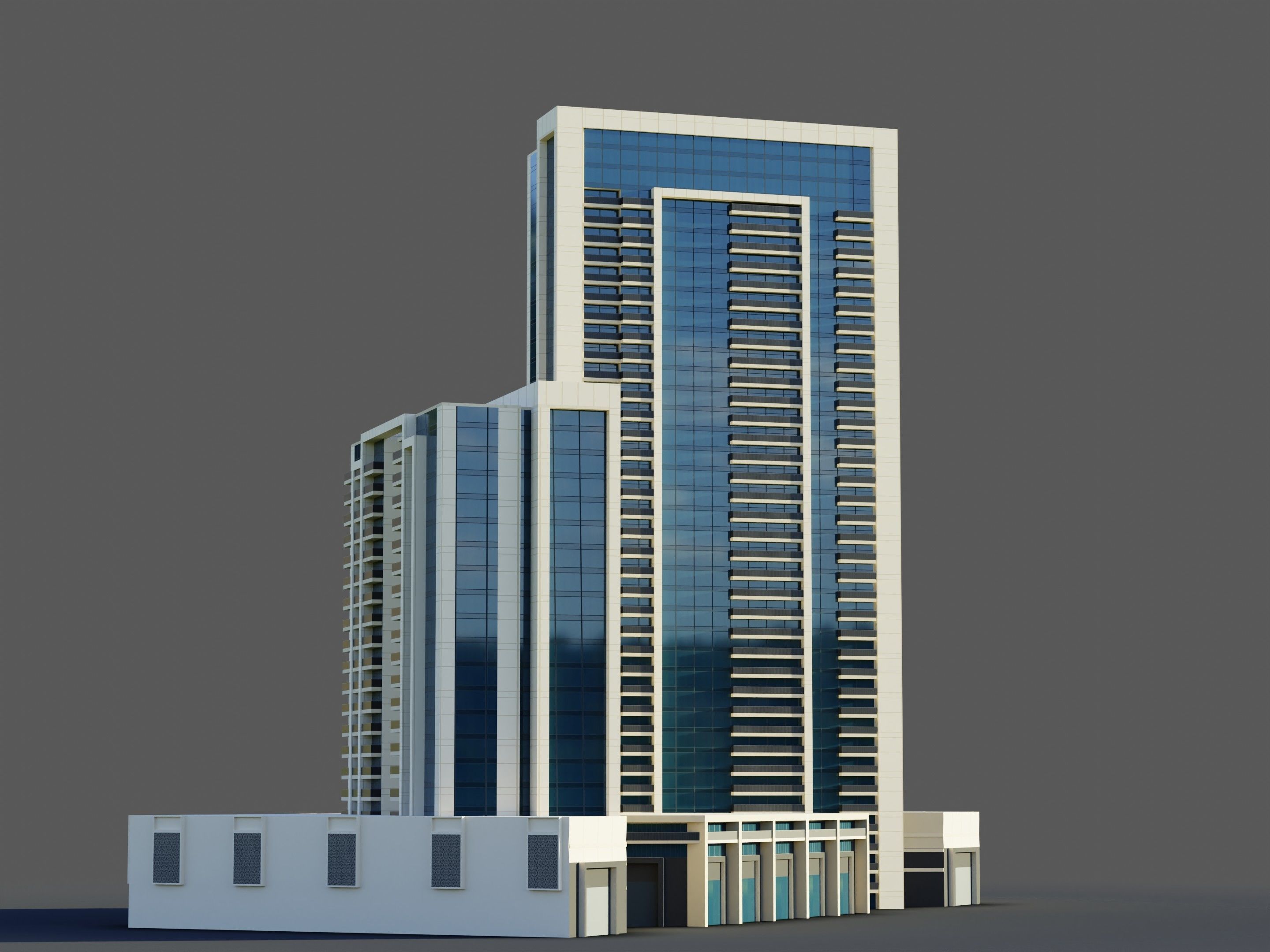 Boulevard crescent - Dubai 3D model | CGTrader