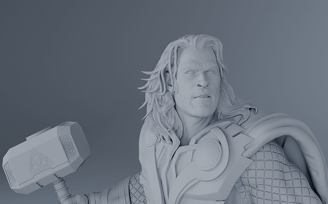 3D Realistic Thor statue From Avengers 1 3D model 3D printable | CGTrader