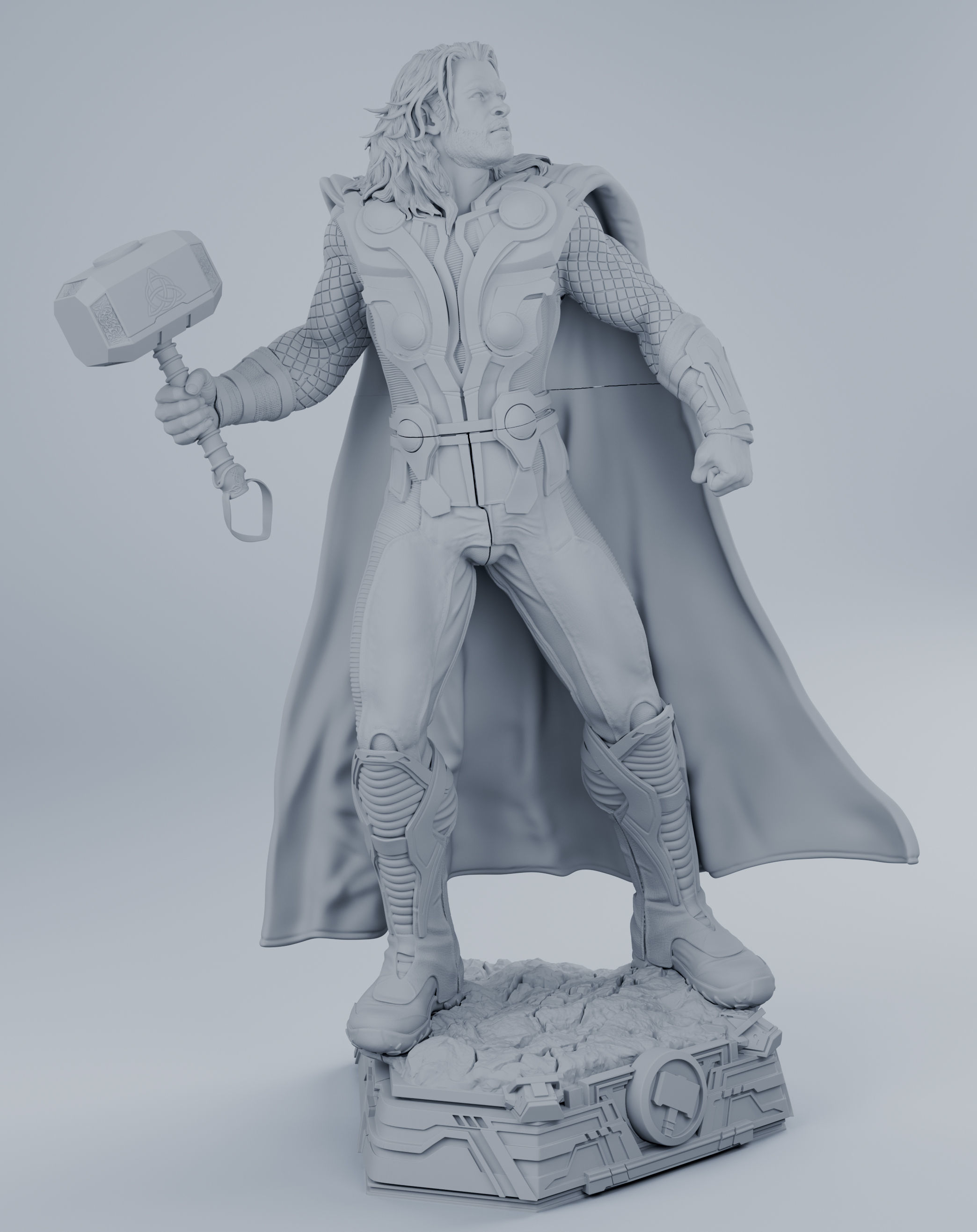 3D Realistic Thor statue From Avengers 1 3D model 3D printable | CGTrader