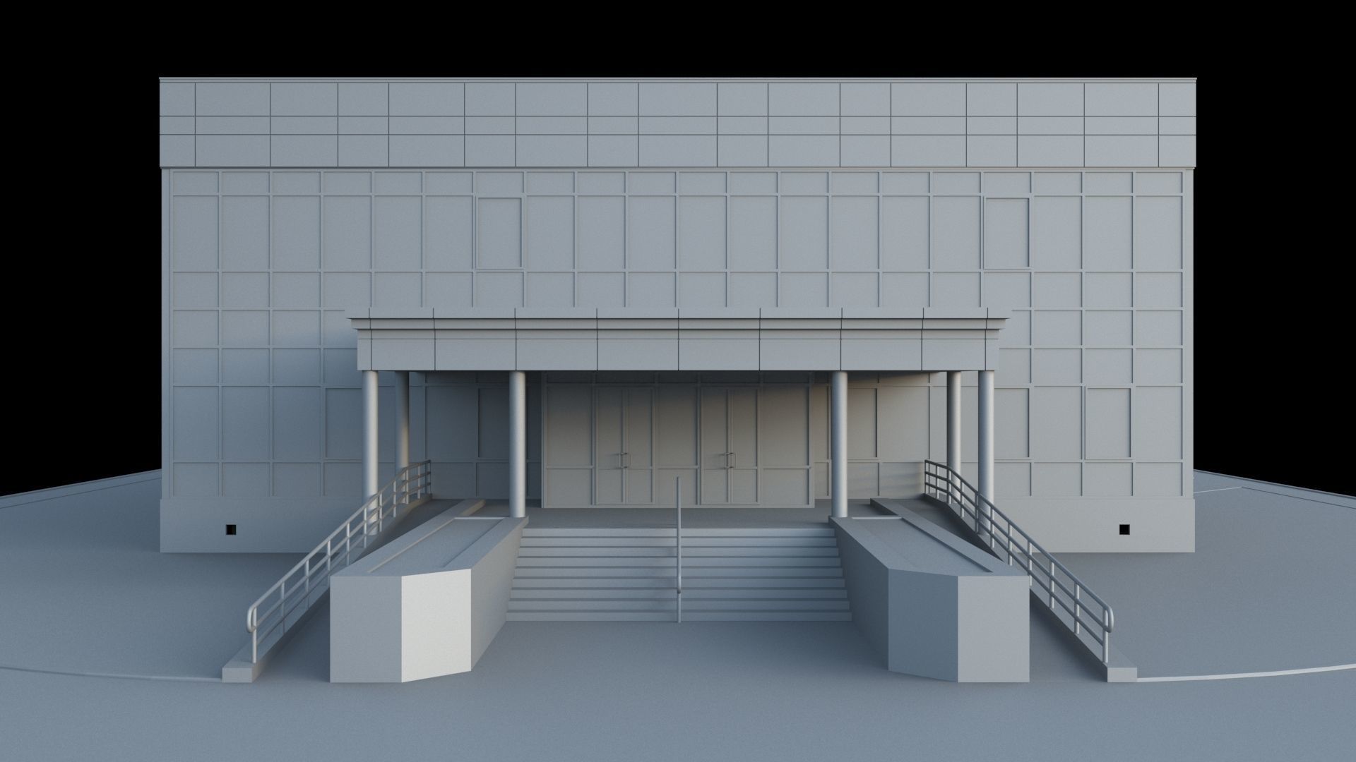 Administration building 3D model | CGTrader