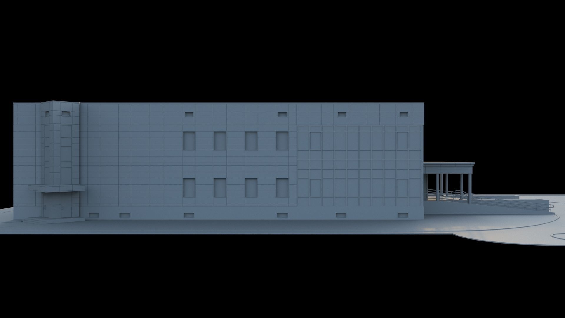Administration building 3D model | CGTrader