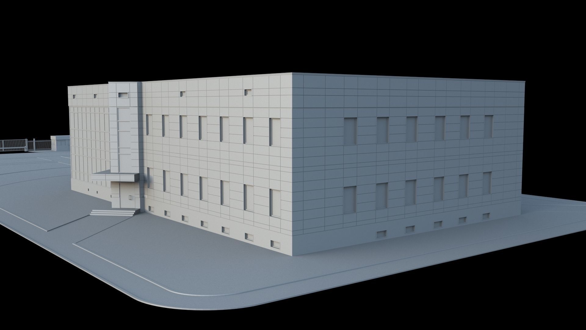 Administration building 3D model | CGTrader