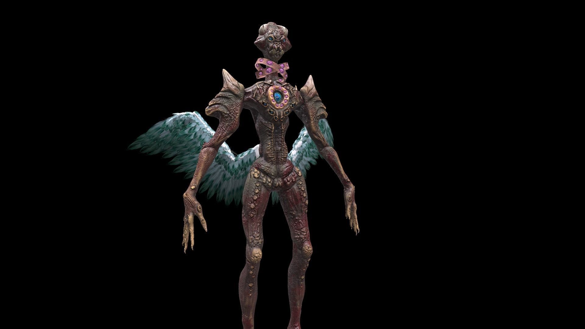 3D model Angel 01 Throne 3D Model Game Ready VR / AR / low-poly | CGTrader