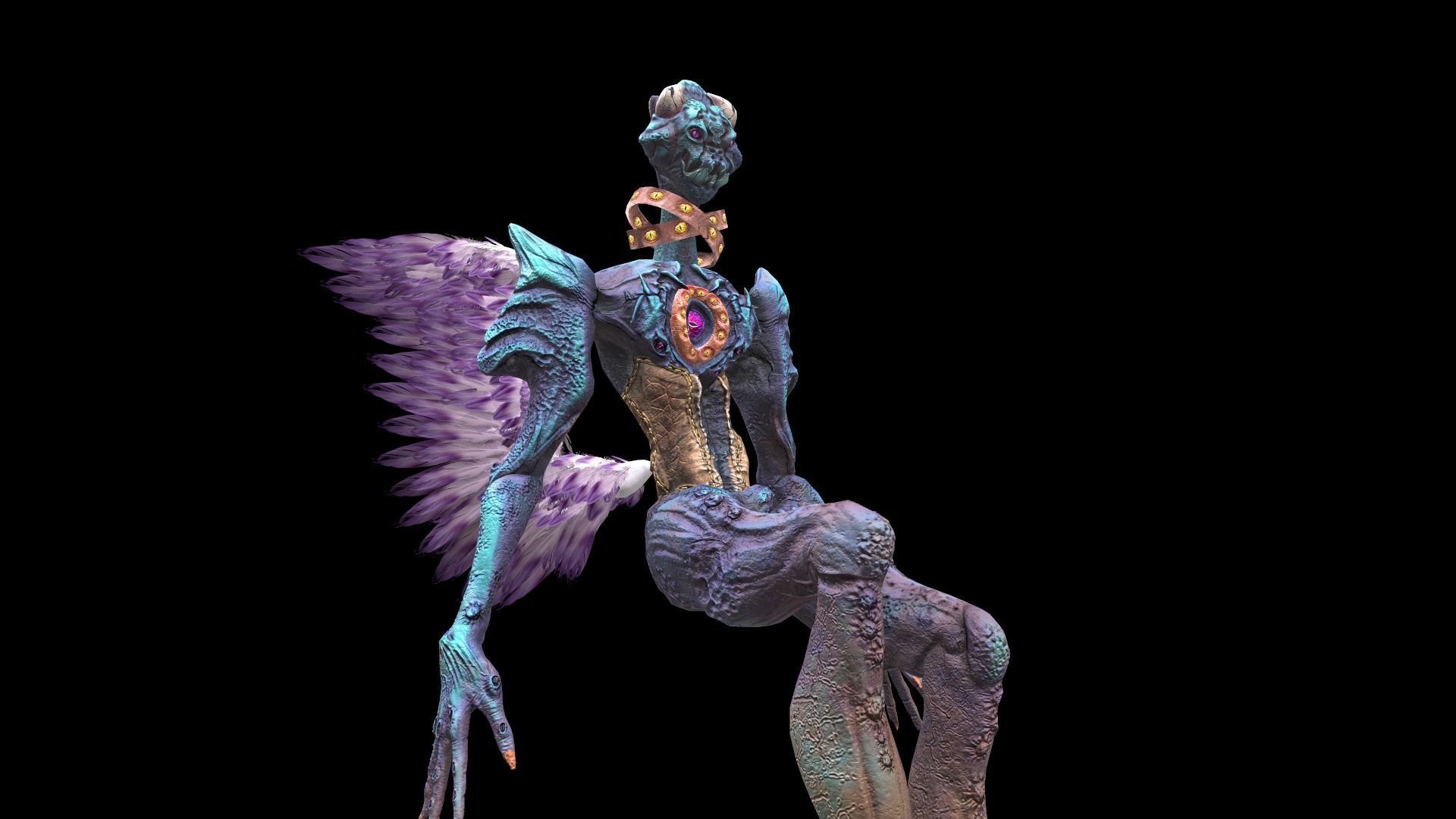 3D model Angel 01 Throne 3D Model Game Ready VR / AR / low-poly | CGTrader