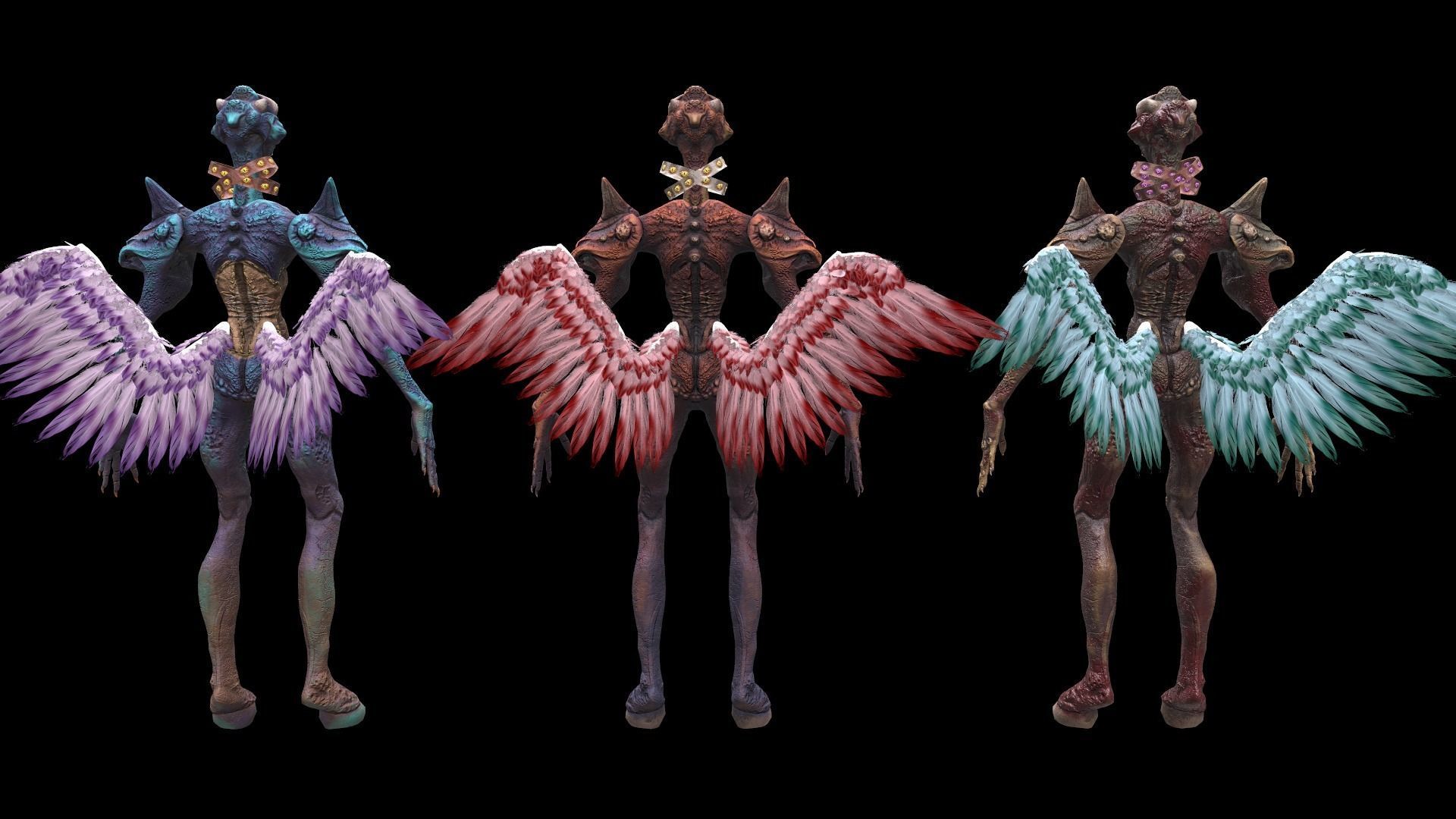 3D model Angel 01 Throne 3D Model Game Ready VR / AR / low-poly | CGTrader