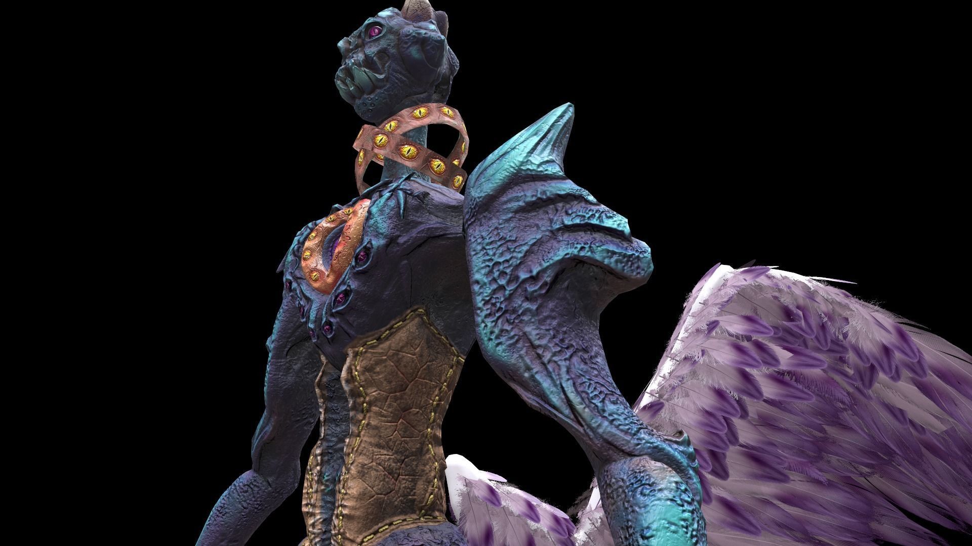 3D model Angel 01 Throne 3D Model Game Ready VR / AR / low-poly | CGTrader