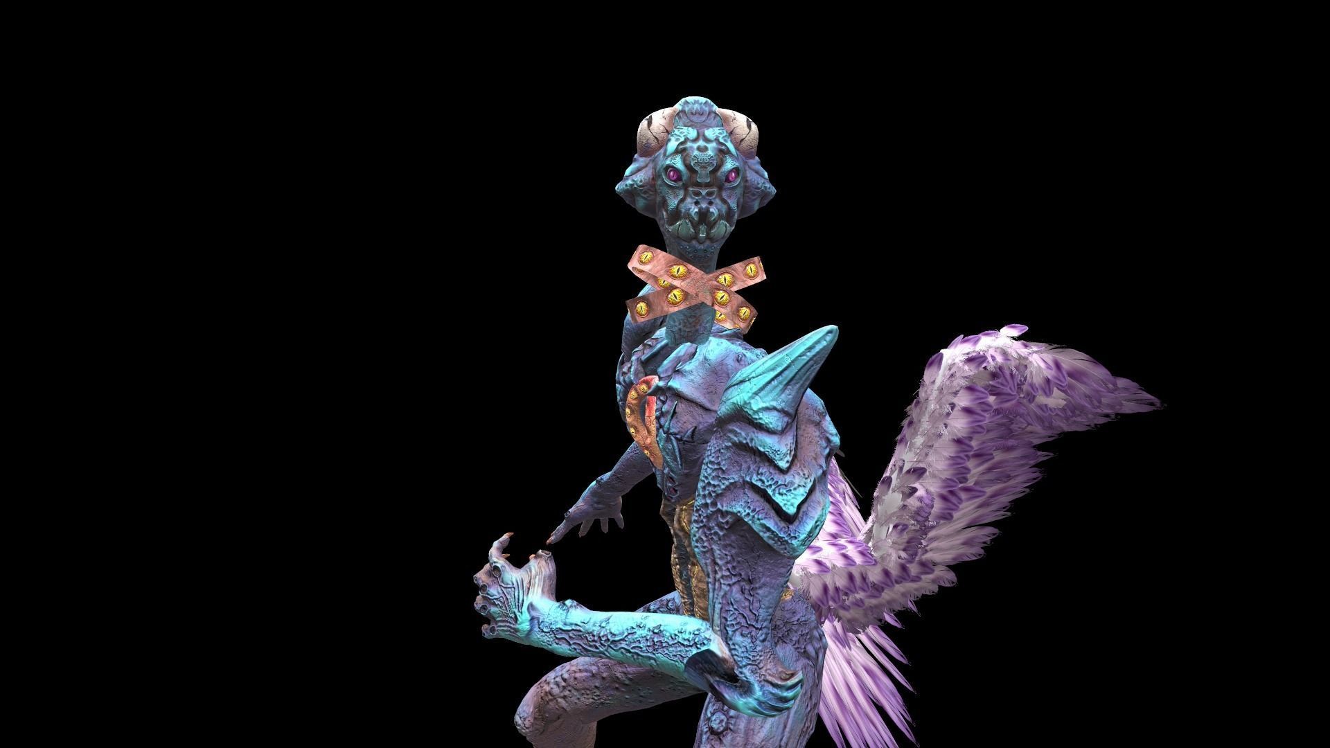 3D model Angel 01 Throne 3D Model Game Ready VR / AR / low-poly | CGTrader