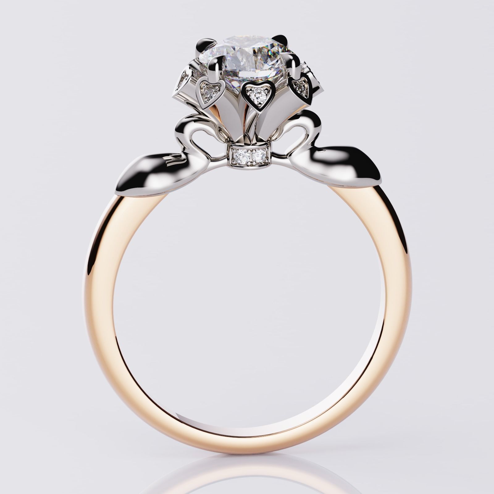 Ring Two Swans Style 3D model 3D printable | CGTrader