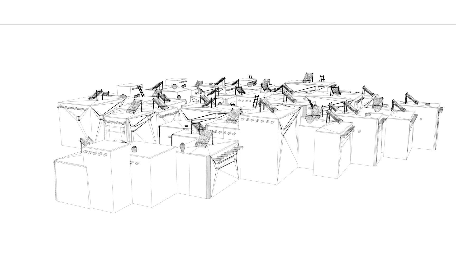 Prehistoric neolithic structures village 3D model | CGTrader