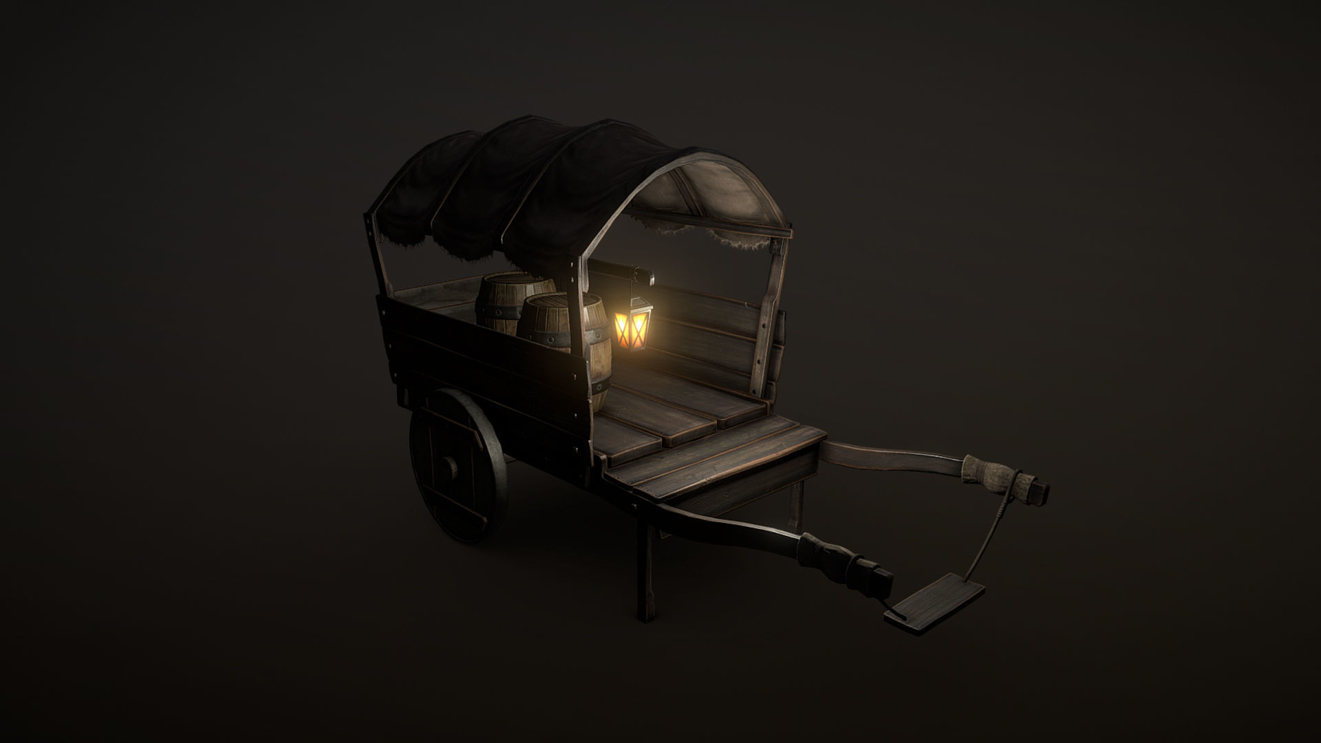 3D model Medieval Village Fantasy Cart VR / AR / low-poly | CGTrader