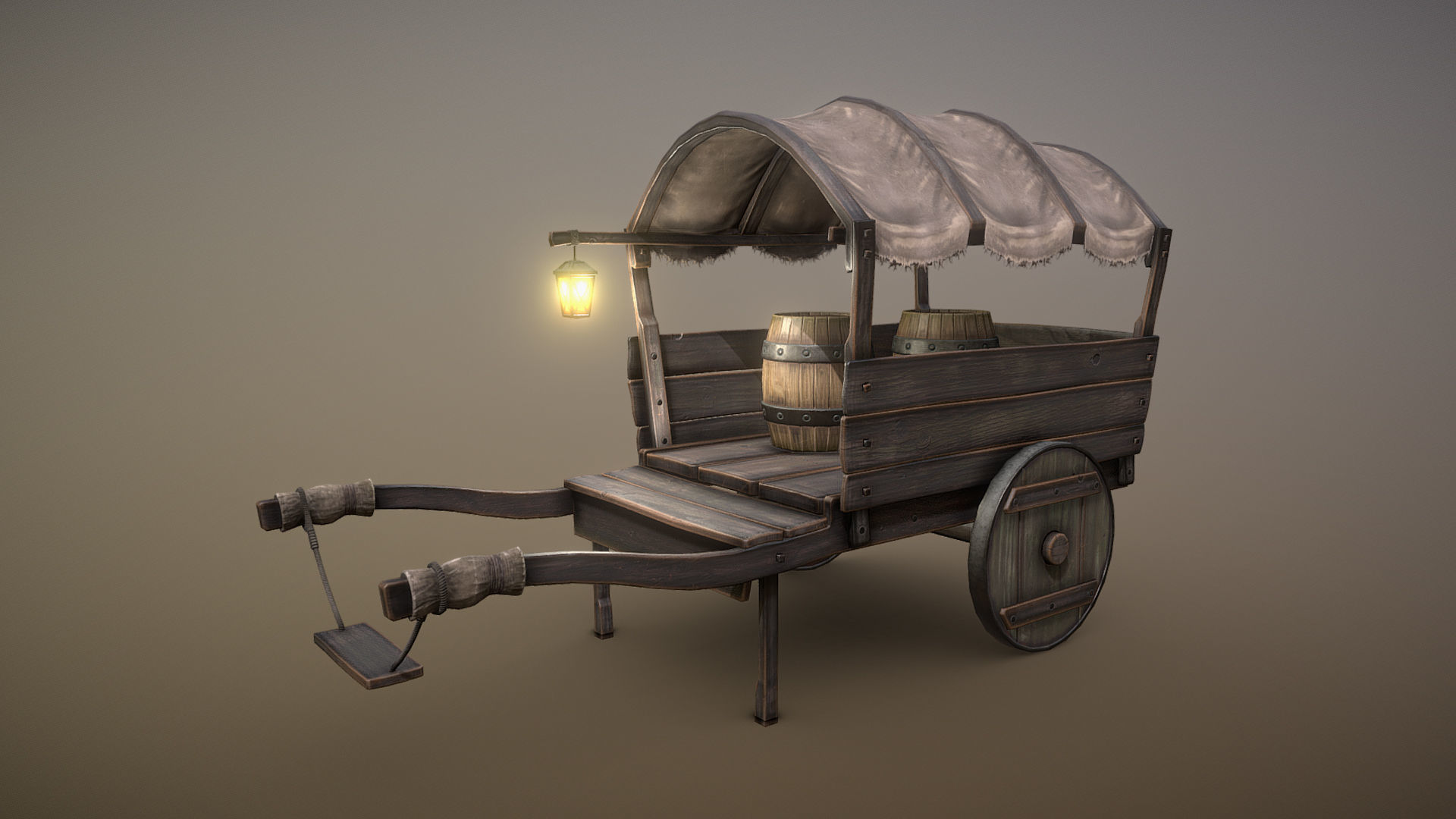 3D model Medieval Village Fantasy Cart VR / AR / low-poly | CGTrader
