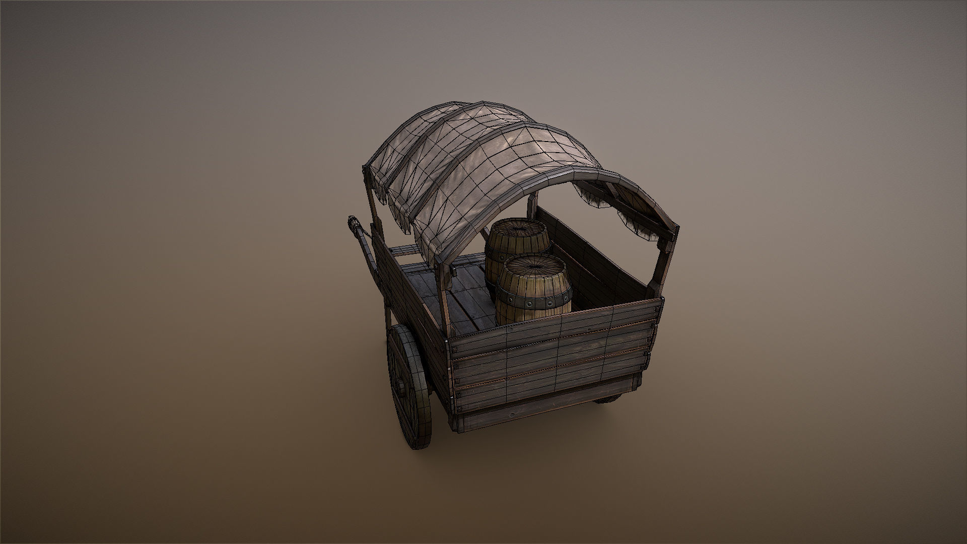 3D model Medieval Village Fantasy Cart VR / AR / low-poly | CGTrader