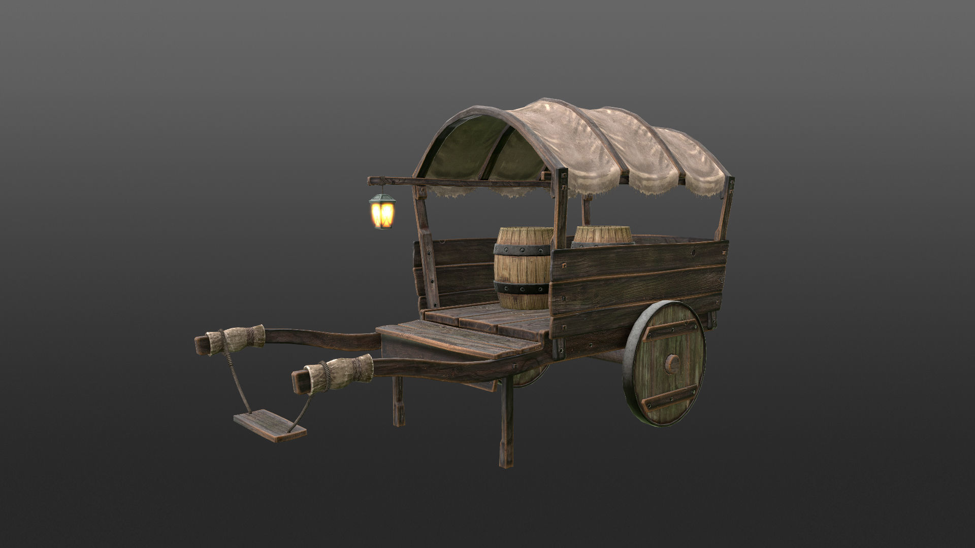 3D model Medieval Village Fantasy Cart VR / AR / low-poly | CGTrader