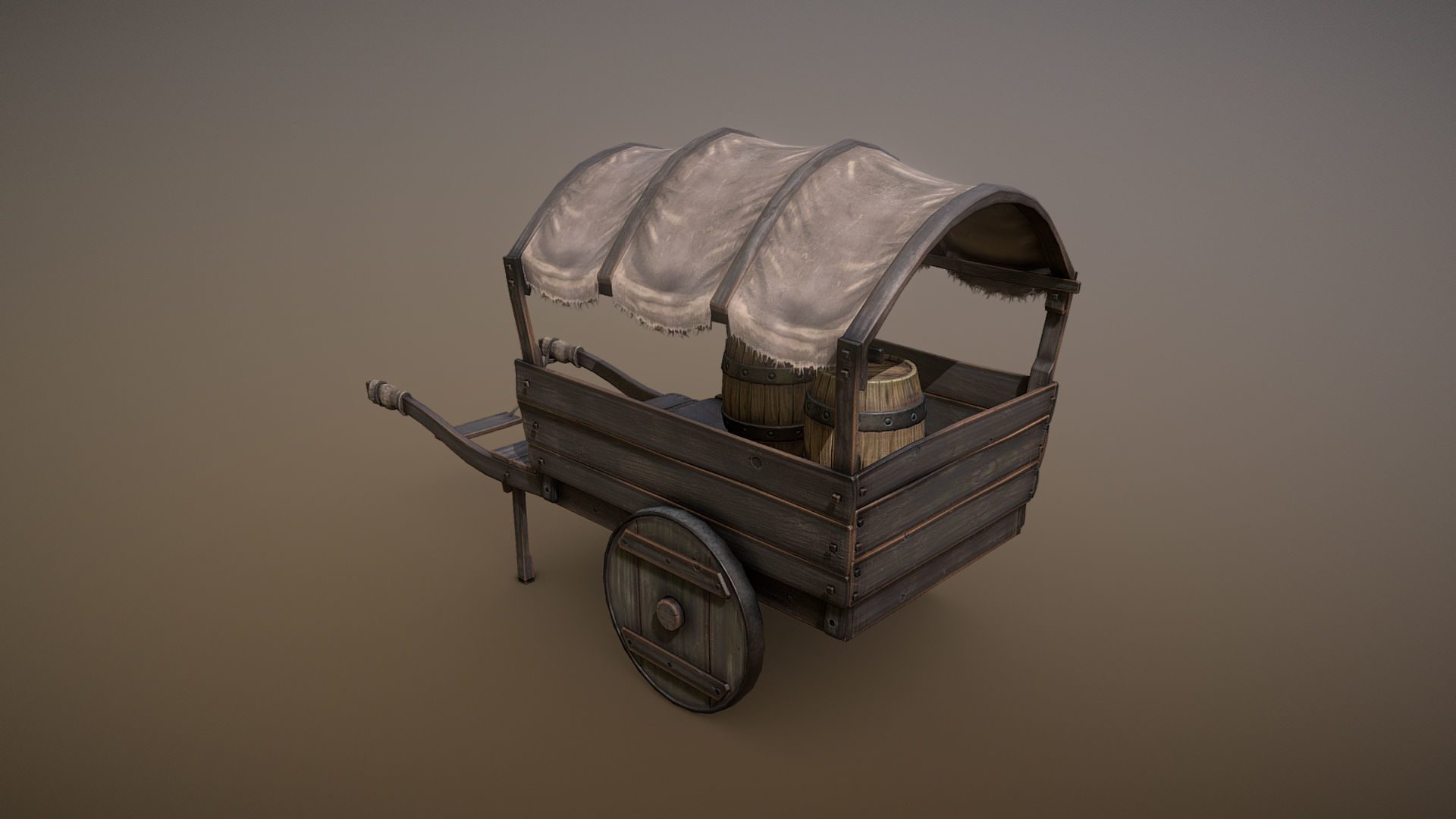 3D model Medieval Village Fantasy Cart VR / AR / low-poly | CGTrader