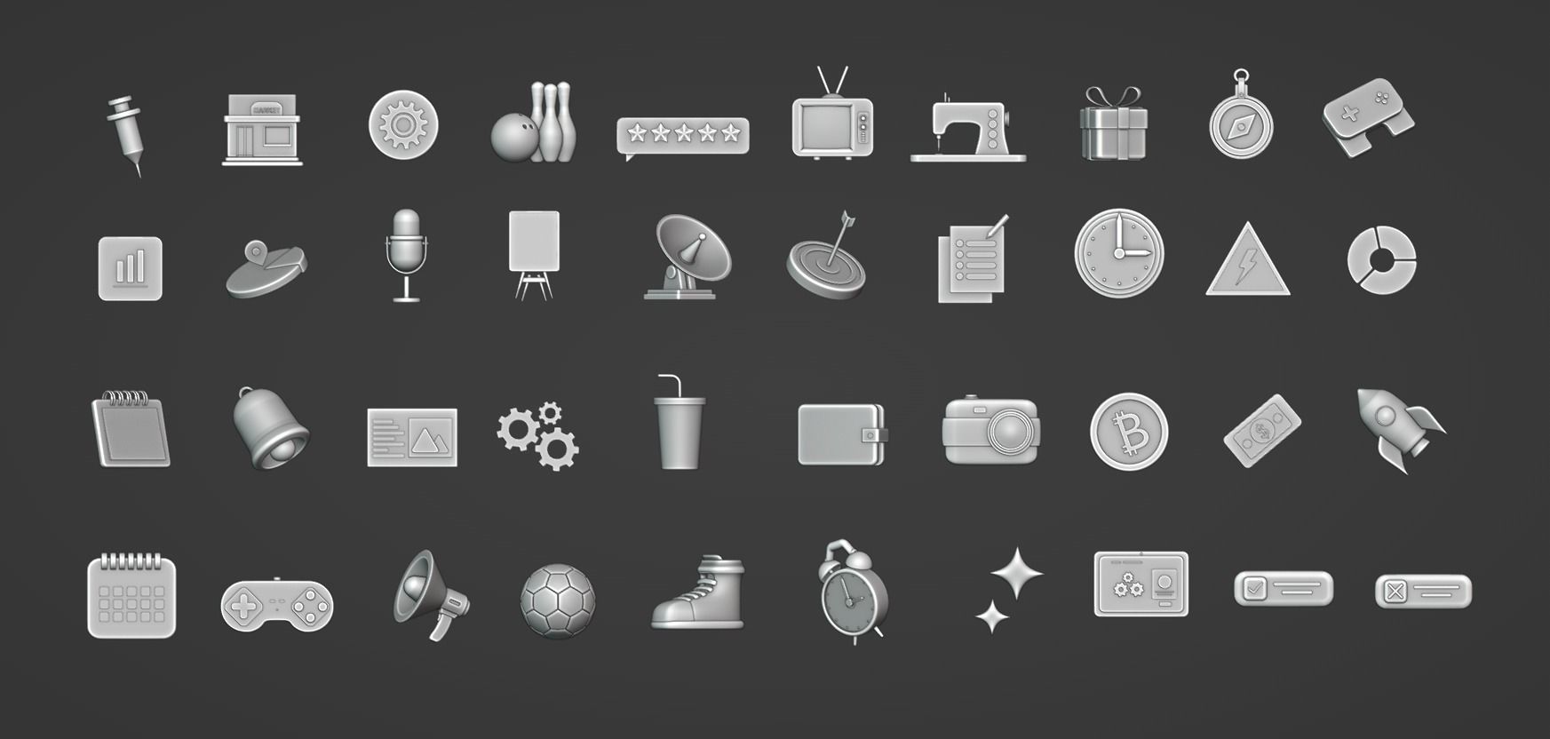 3d icon pack 3D model | CGTrader