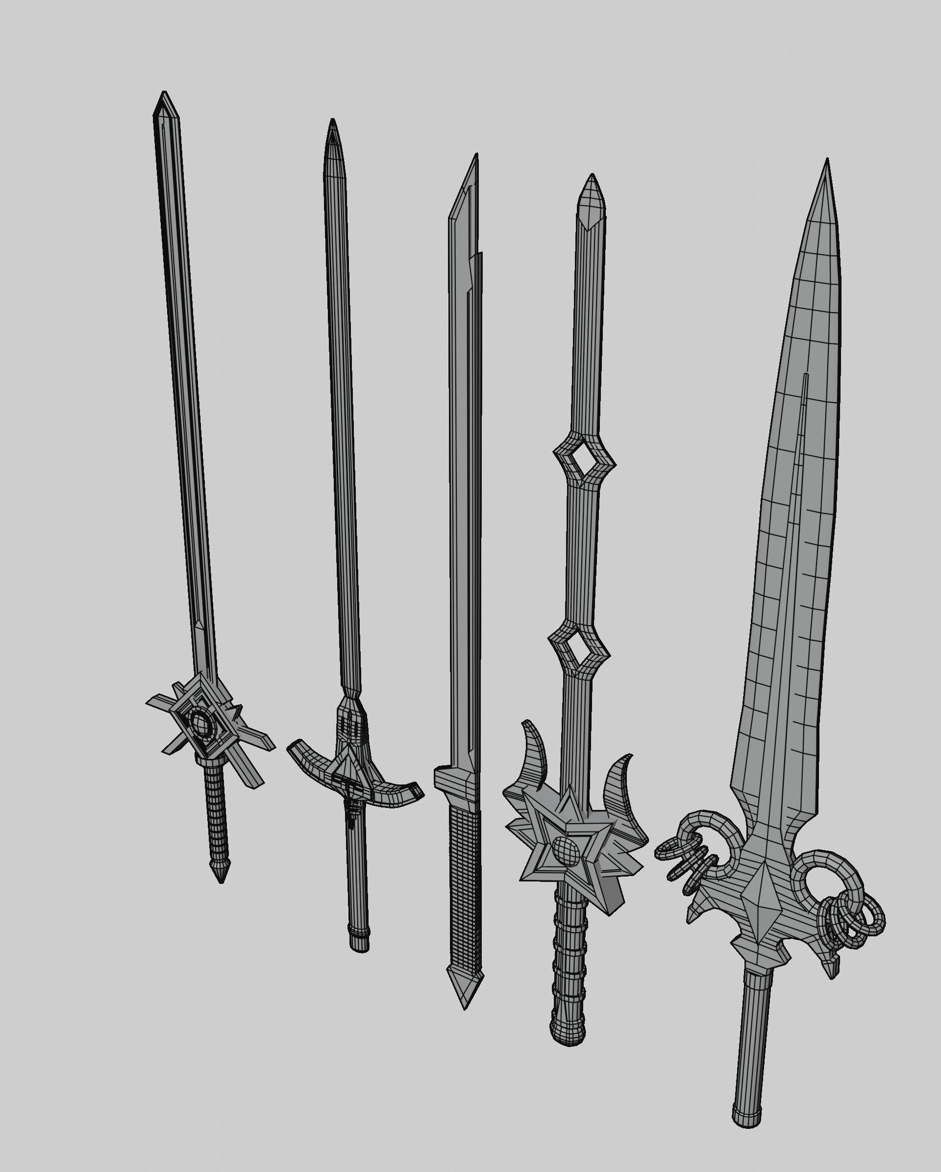 3D model Minipack swords fantasy LowPoly RPG VR / AR / low-poly | CGTrader