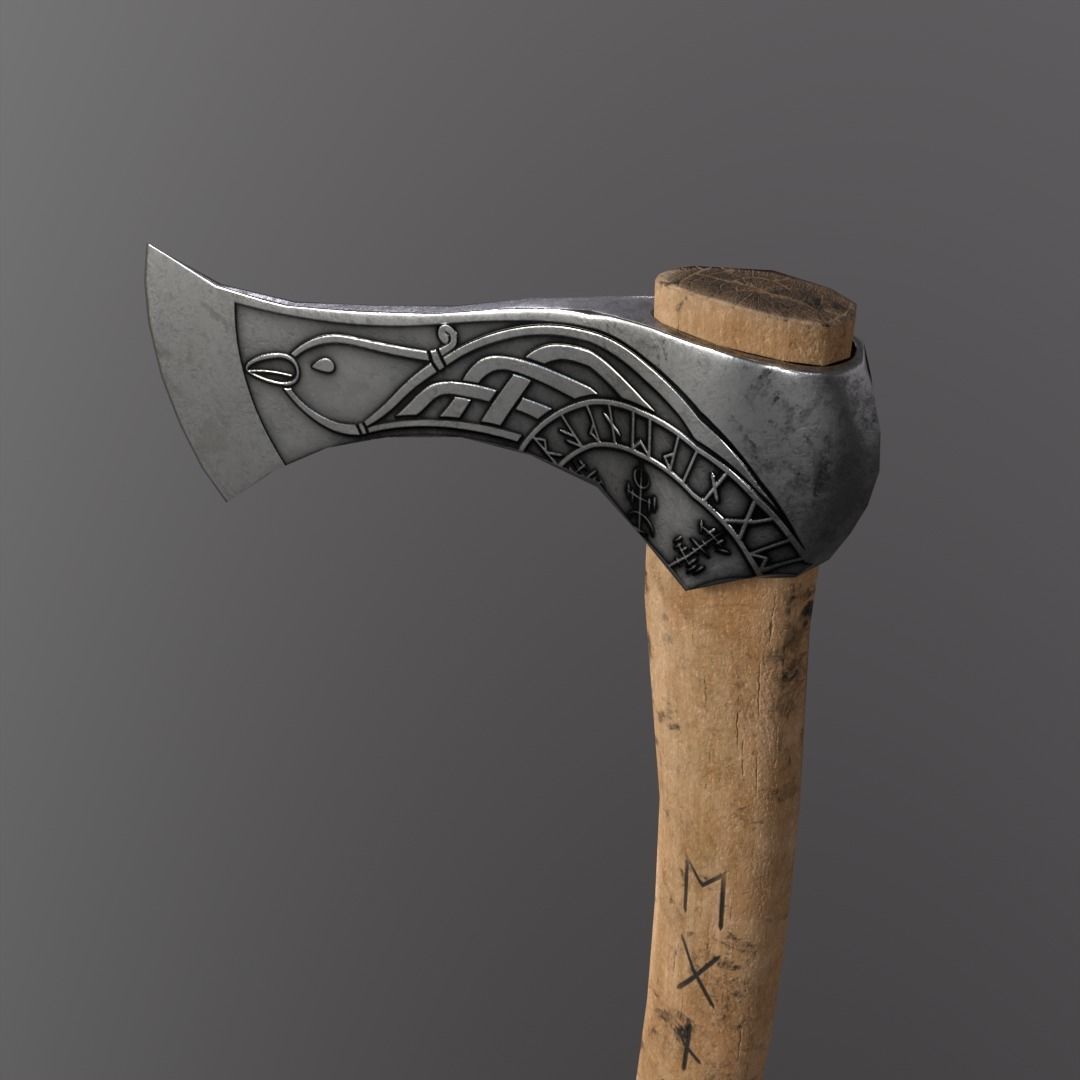 3D model Viking Raven Axe VR / AR / low-poly | CGTrader