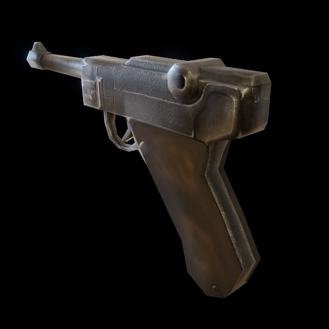 3D model Parabellum Luger Pistol VR / AR / low-poly | CGTrader