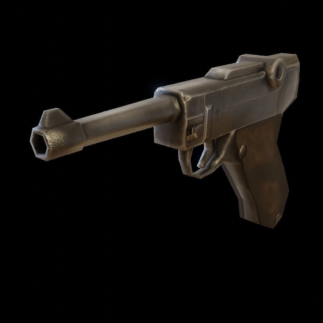 3D model Parabellum Luger Pistol VR / AR / low-poly | CGTrader
