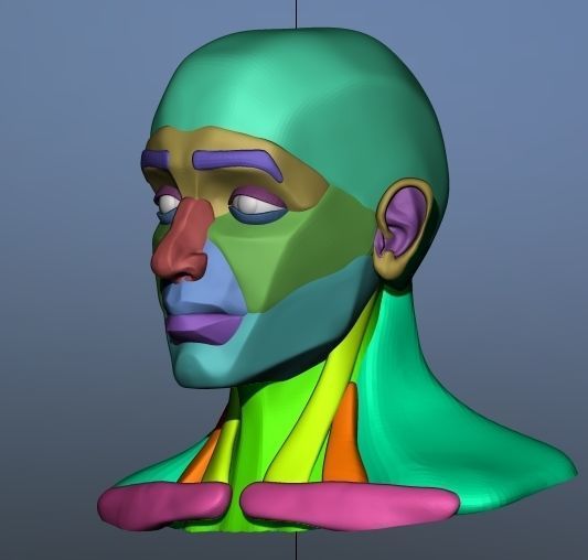 stylized head blocking 3D model | CGTrader