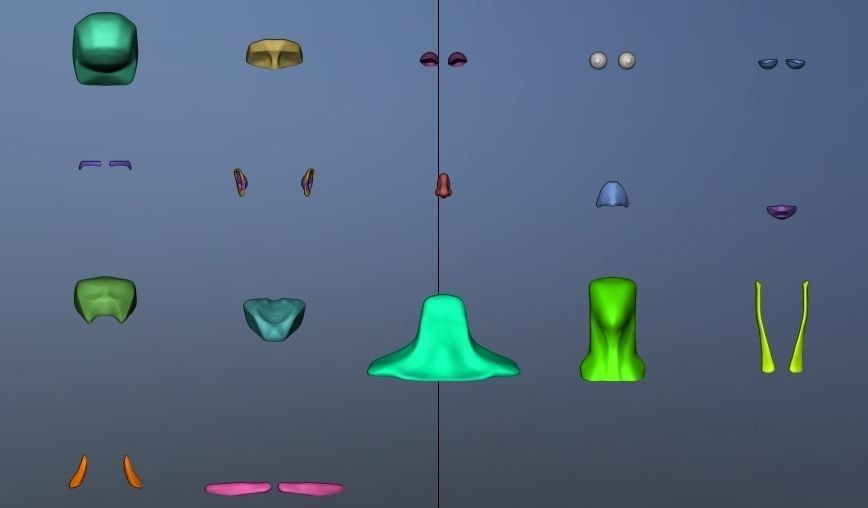 stylized head blocking 3D model | CGTrader