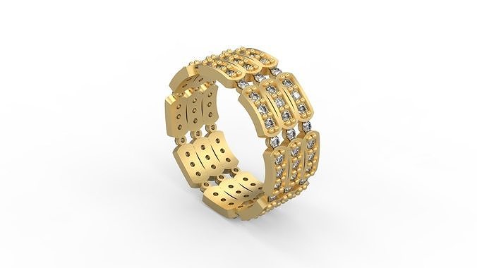 Band Ring 102 3D model 3D printable | CGTrader