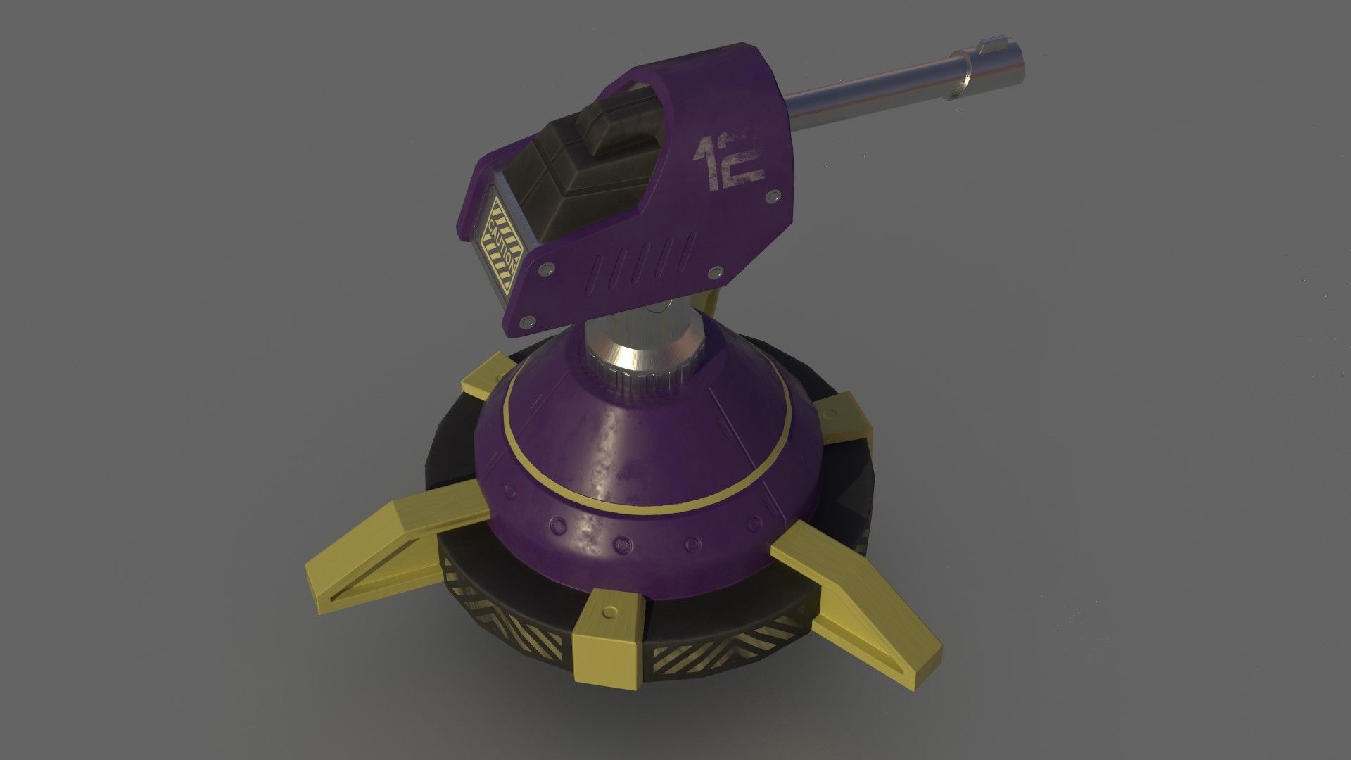 Laser Turret First level free VR / AR / low-poly 3D model animated ...