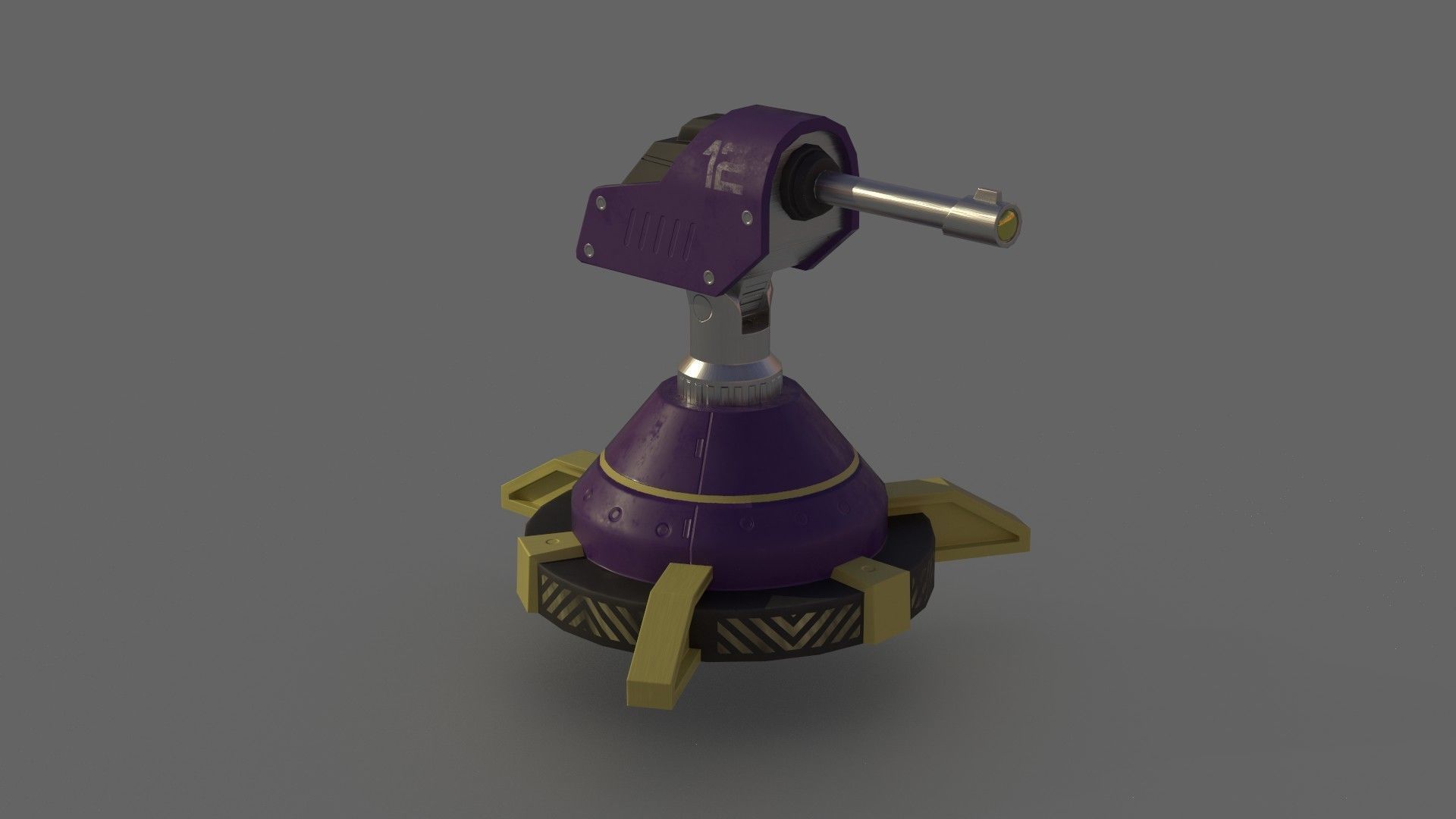 Laser Turret First level free VR / AR / low-poly 3D model animated ...