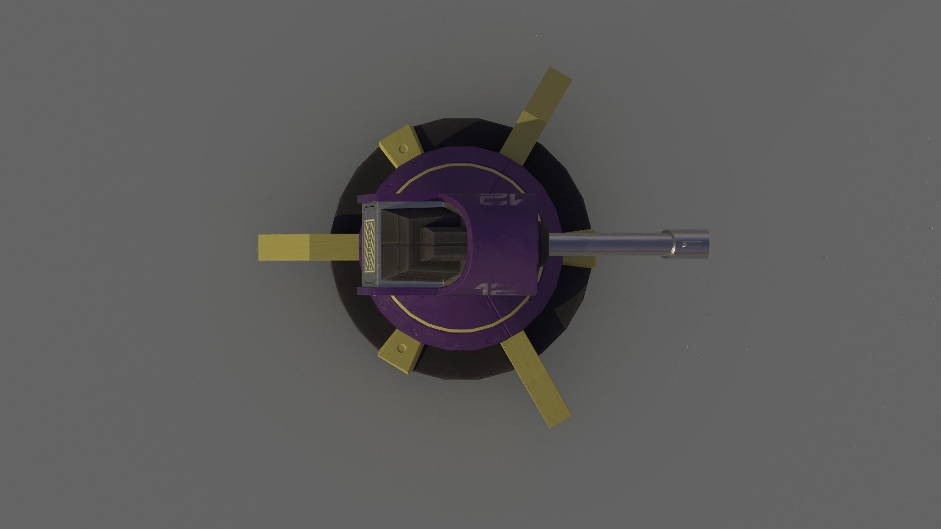 Laser Turret First level free VR / AR / low-poly 3D model animated ...