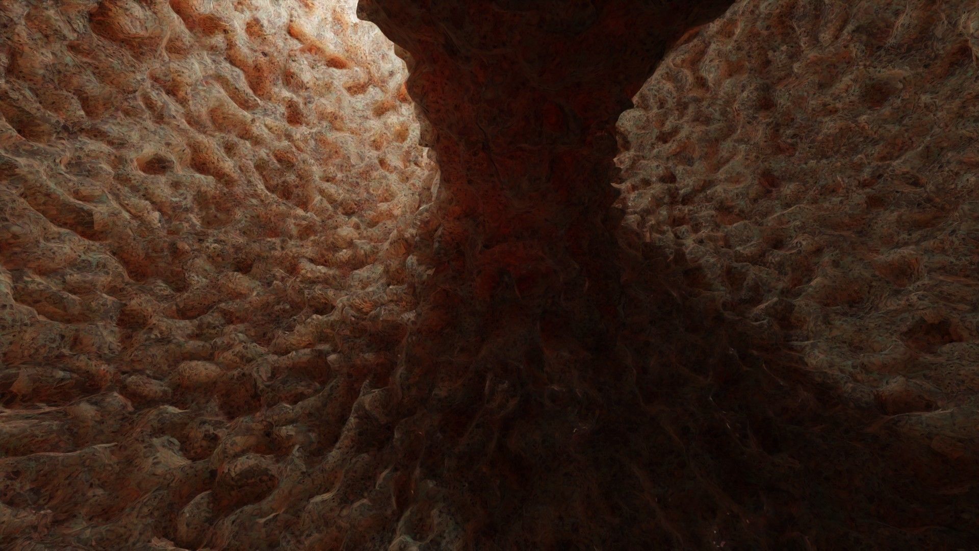 8K Endless rock cave with ring shape set 3D model | CGTrader