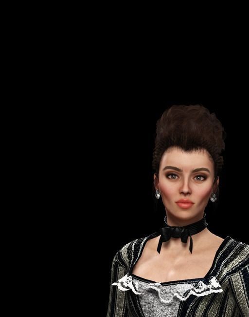 1700 Bernadette 3D model animated rigged | CGTrader