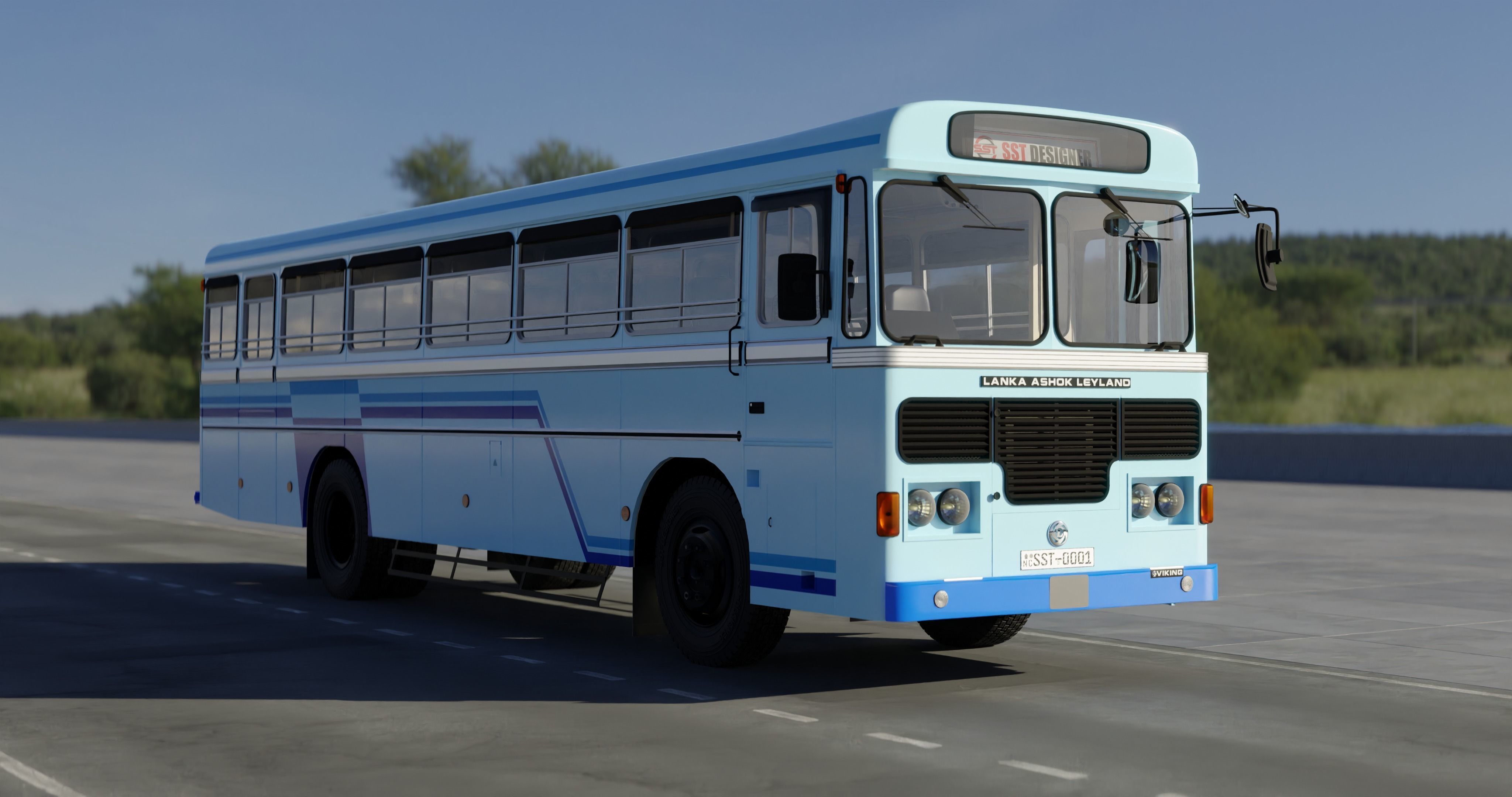 LANKA ASHOK LAYLAND 3D model rigged | CGTrader