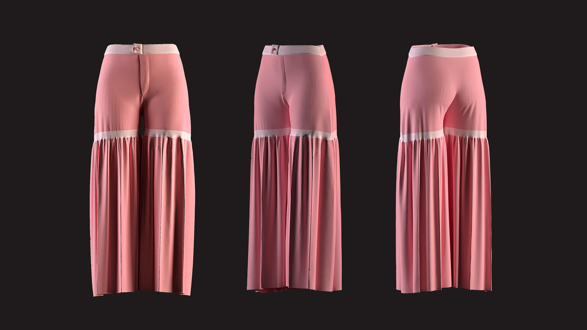 women pants collection 3D model | CGTrader