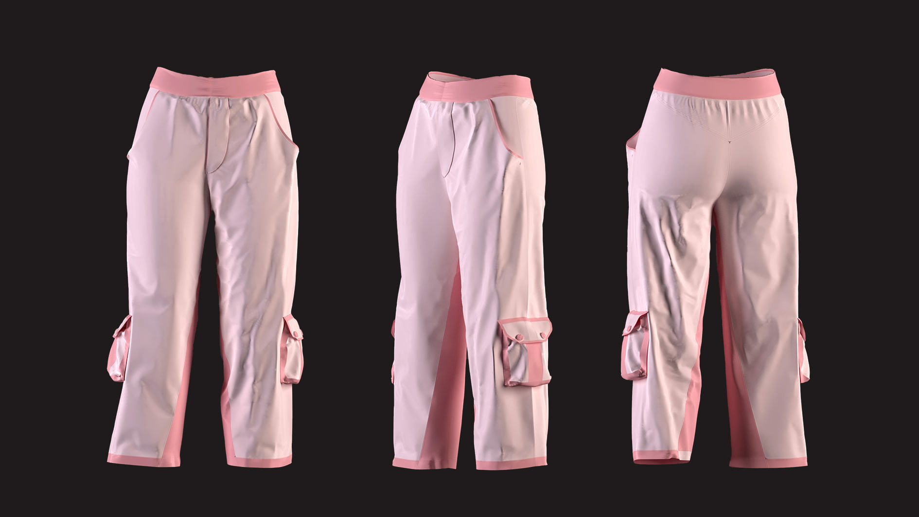 women pants collection 3D model | CGTrader