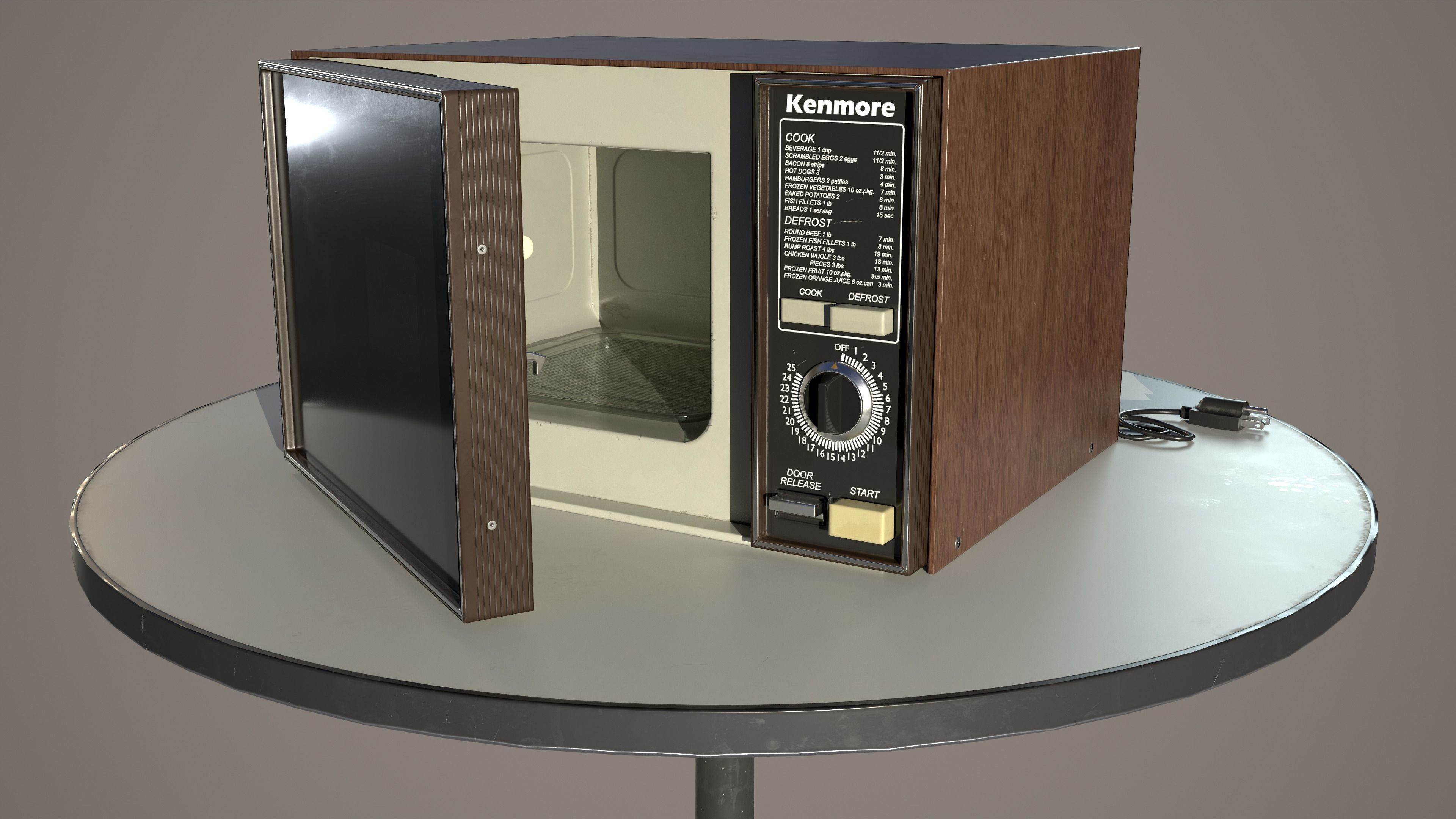 3D model Vintage microwave Game ready VR / AR / low-poly | CGTrader