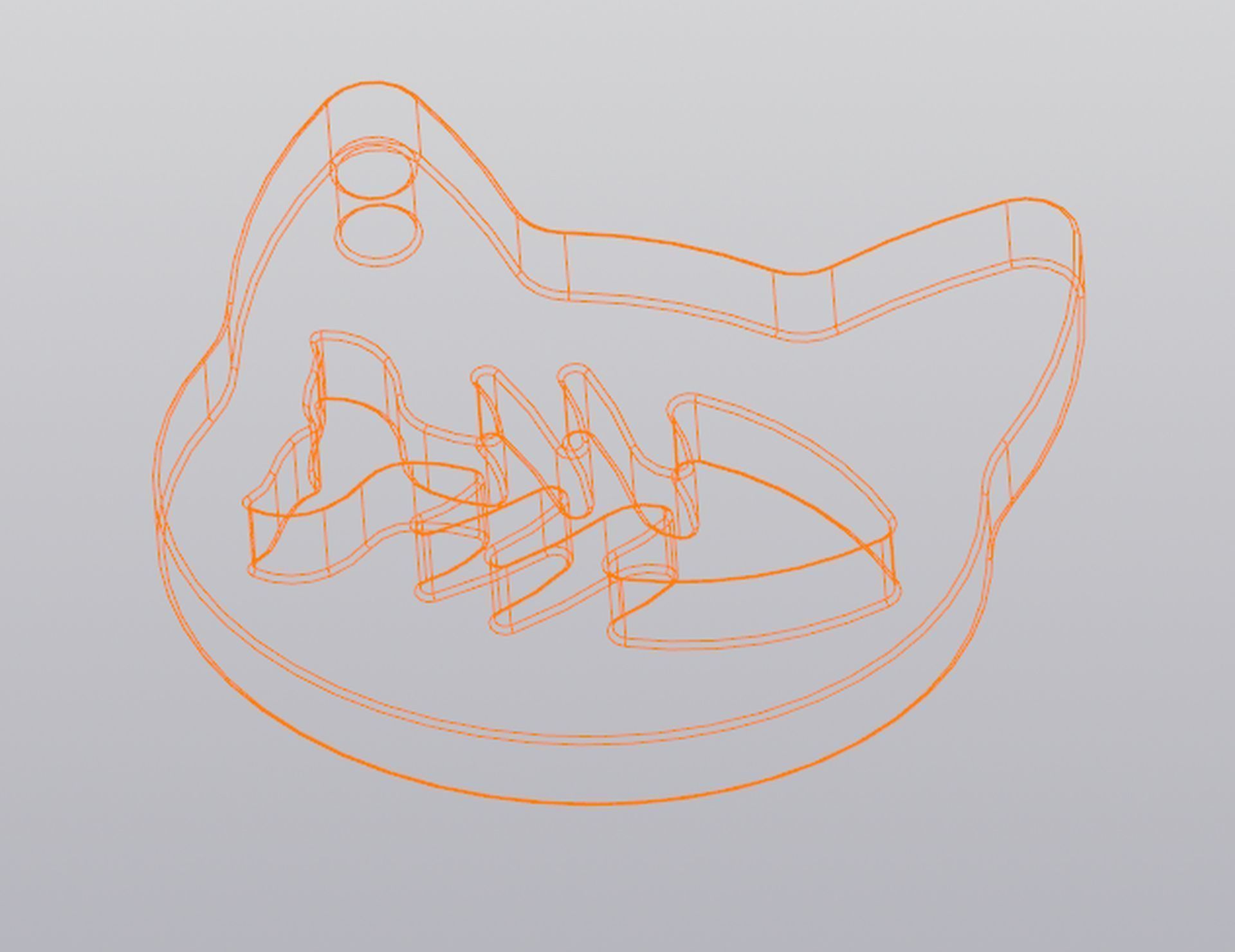 Cat and fish skeleton Keychain free 3D model 3D printable | CGTrader