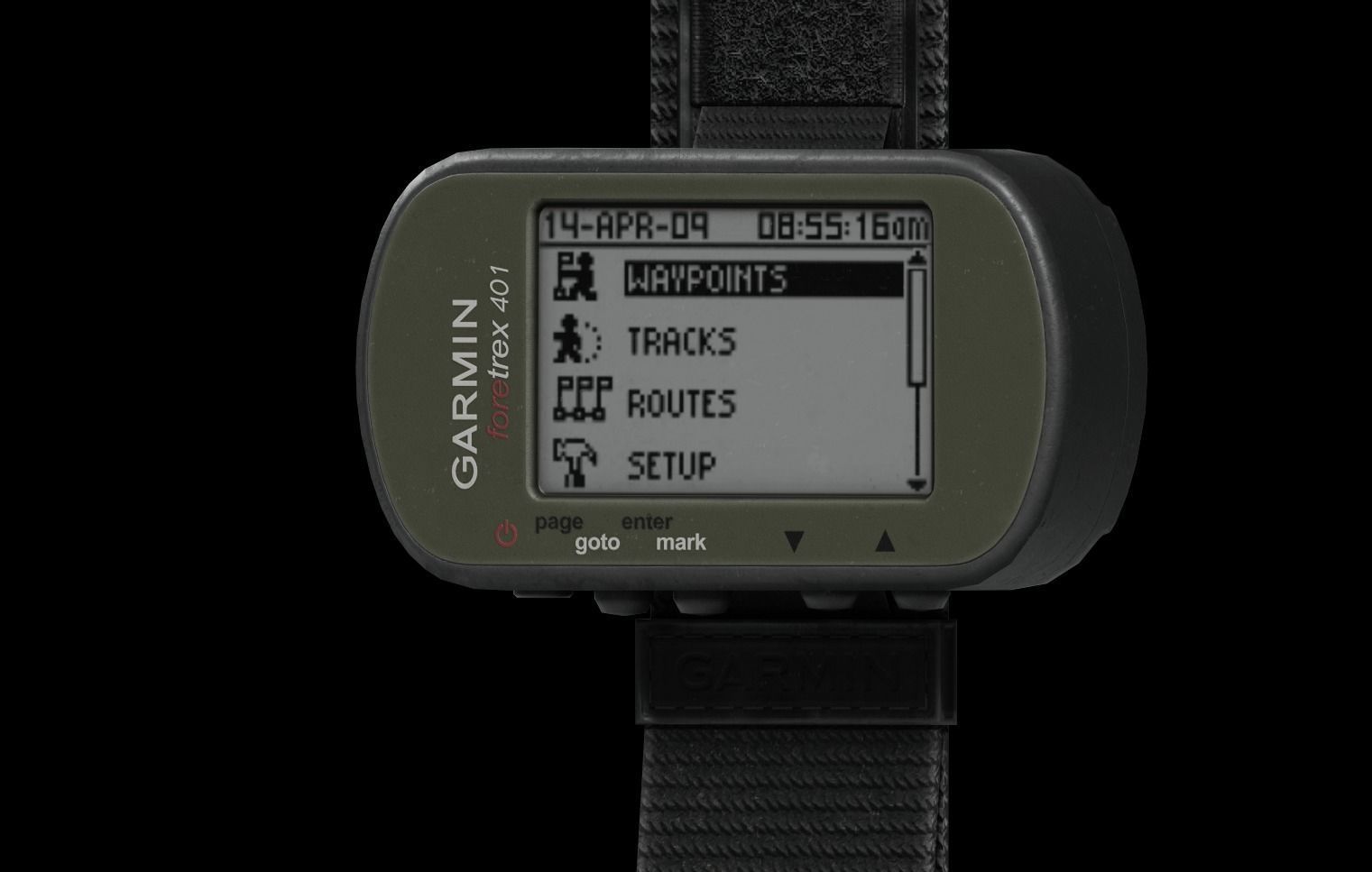3D model Game-Ready GARMIN Foretrex 401 Wrist top VR / AR / low-poly ...