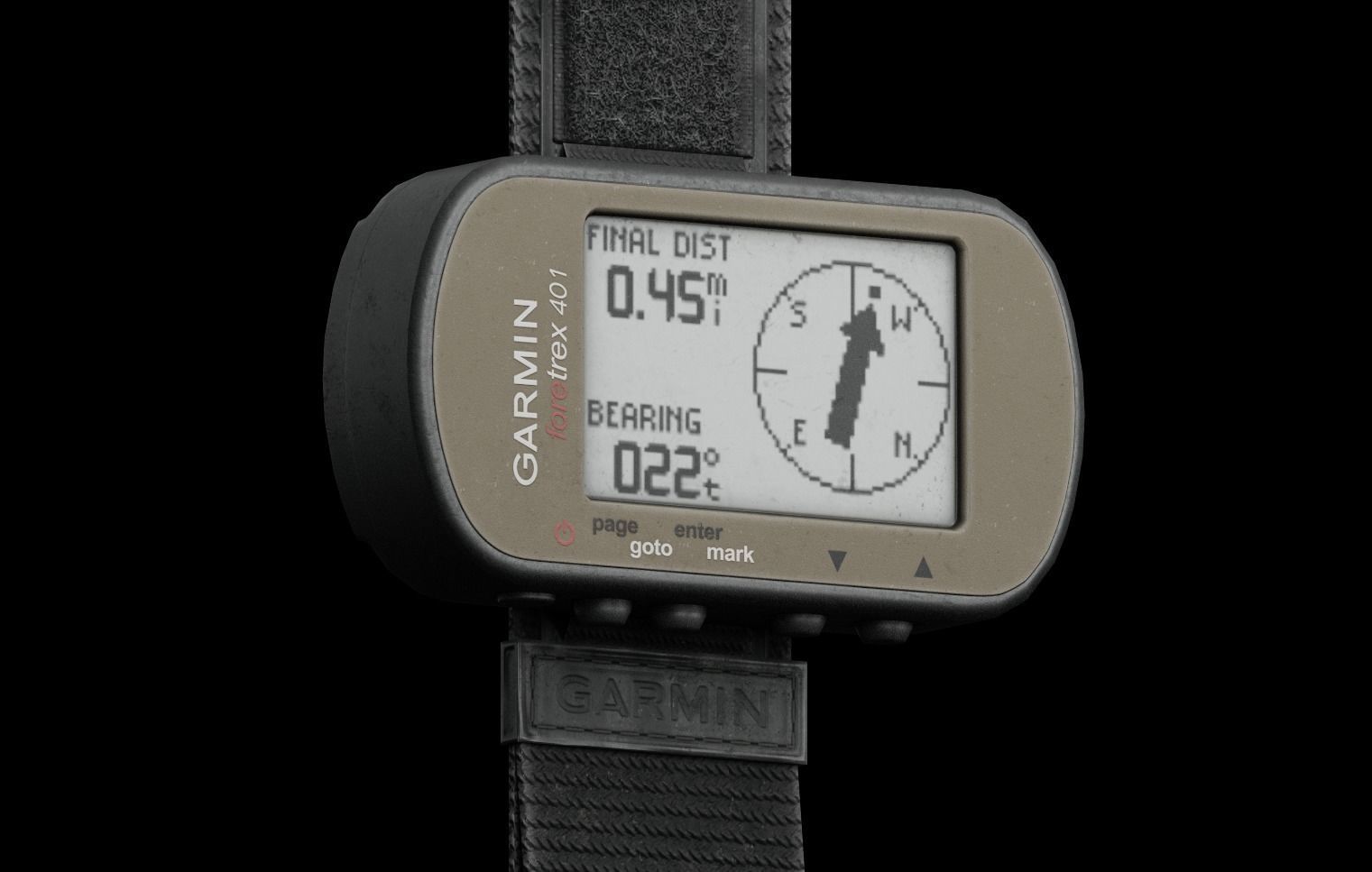 3D model Game-Ready GARMIN Foretrex 401 Wrist top VR / AR / low-poly ...