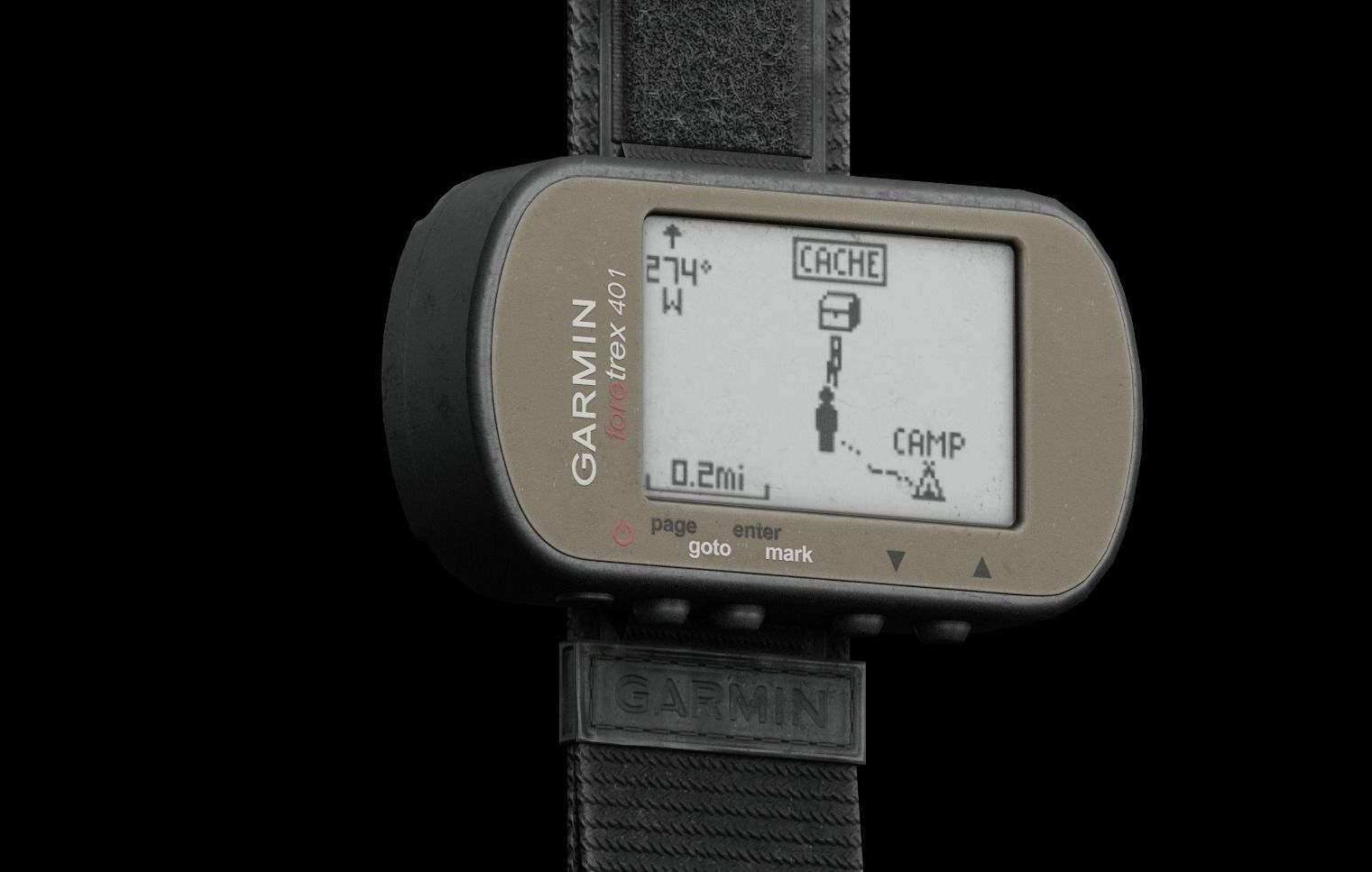 3D model Game-Ready GARMIN Foretrex 401 Wrist top VR / AR / low-poly ...