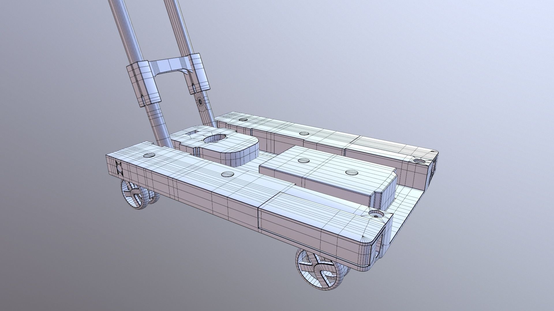 Folding Cart Dolly 3D model | CGTrader